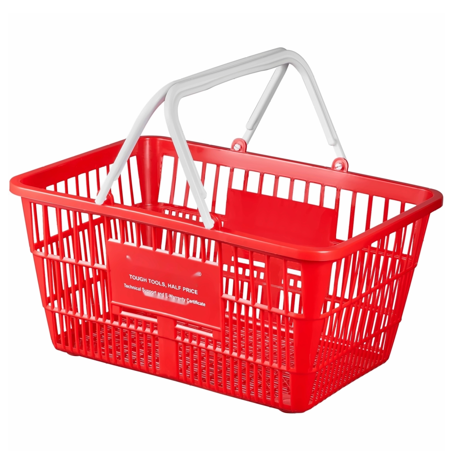 Shopping Basket Portable Grocery Basket 21L - 20 Pack - Red Plastic ...