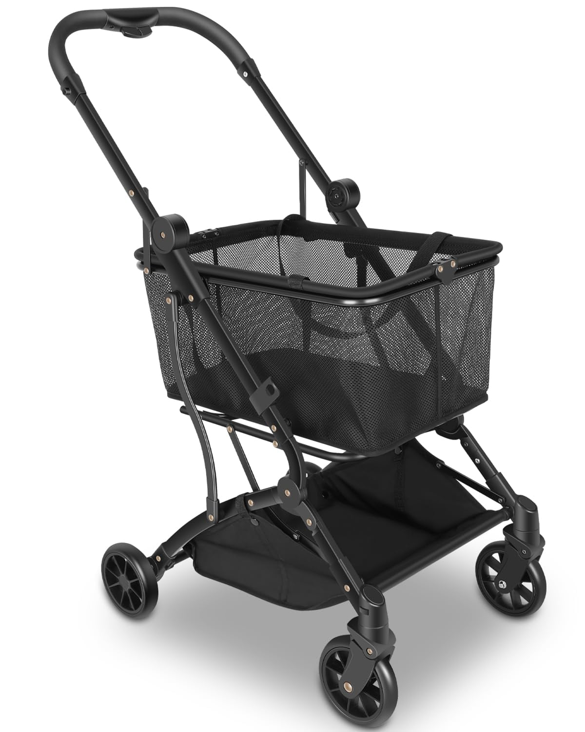 Shopping Cart Collapsible Utility Trolley Cart Features up 60 lbs Total ...