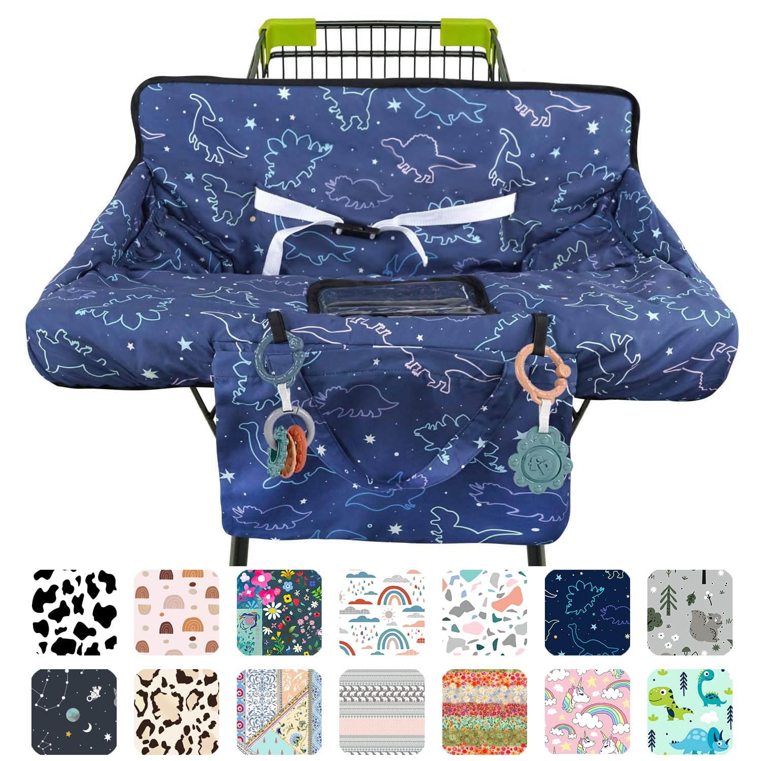 Shopping Cart Cover for Baby 2-in-1 High Chair Cover with Safety ...