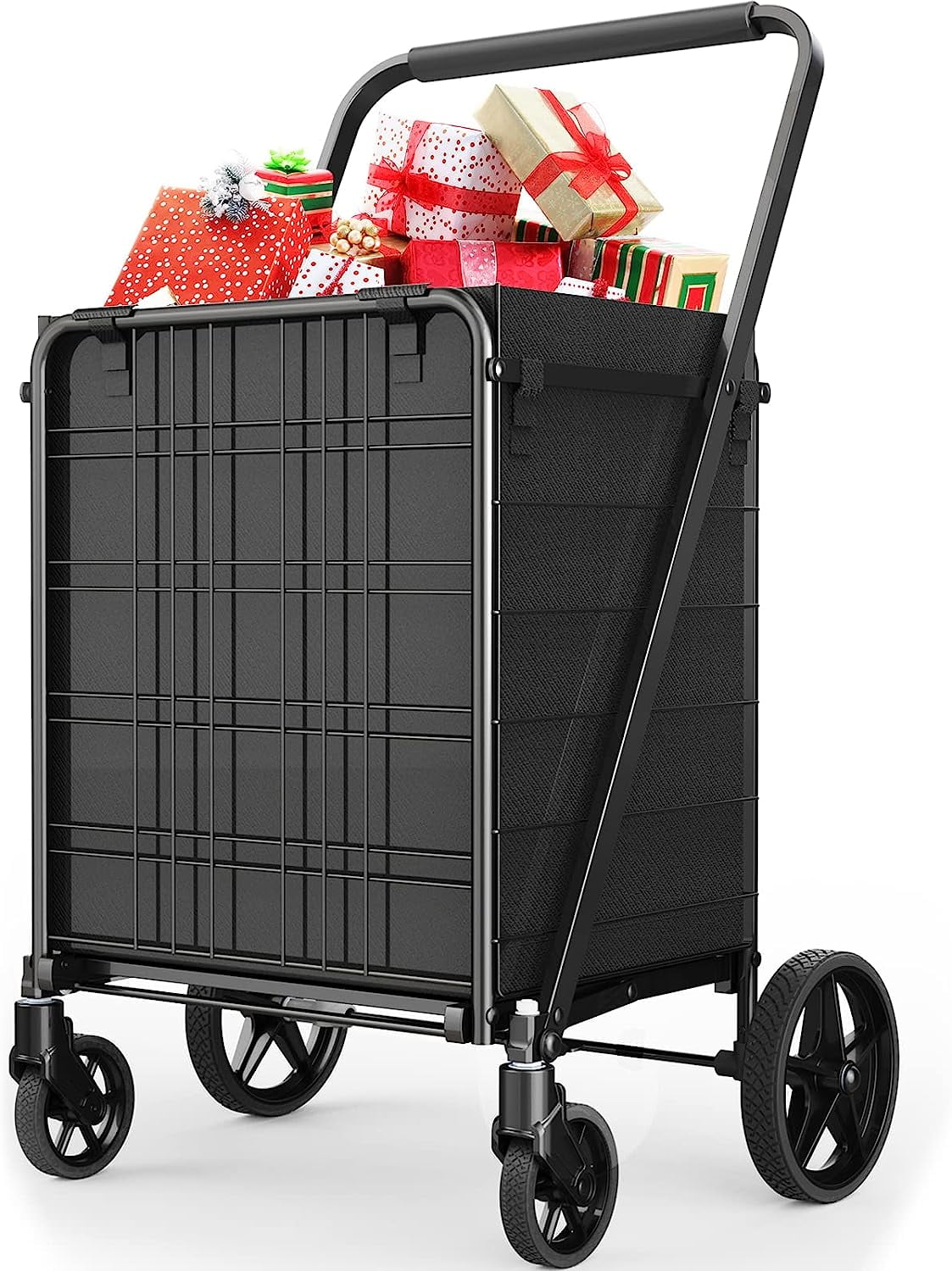 Shopping Cart for Groceries, 280 LBS Large Grocery Cart with Waterproof ...