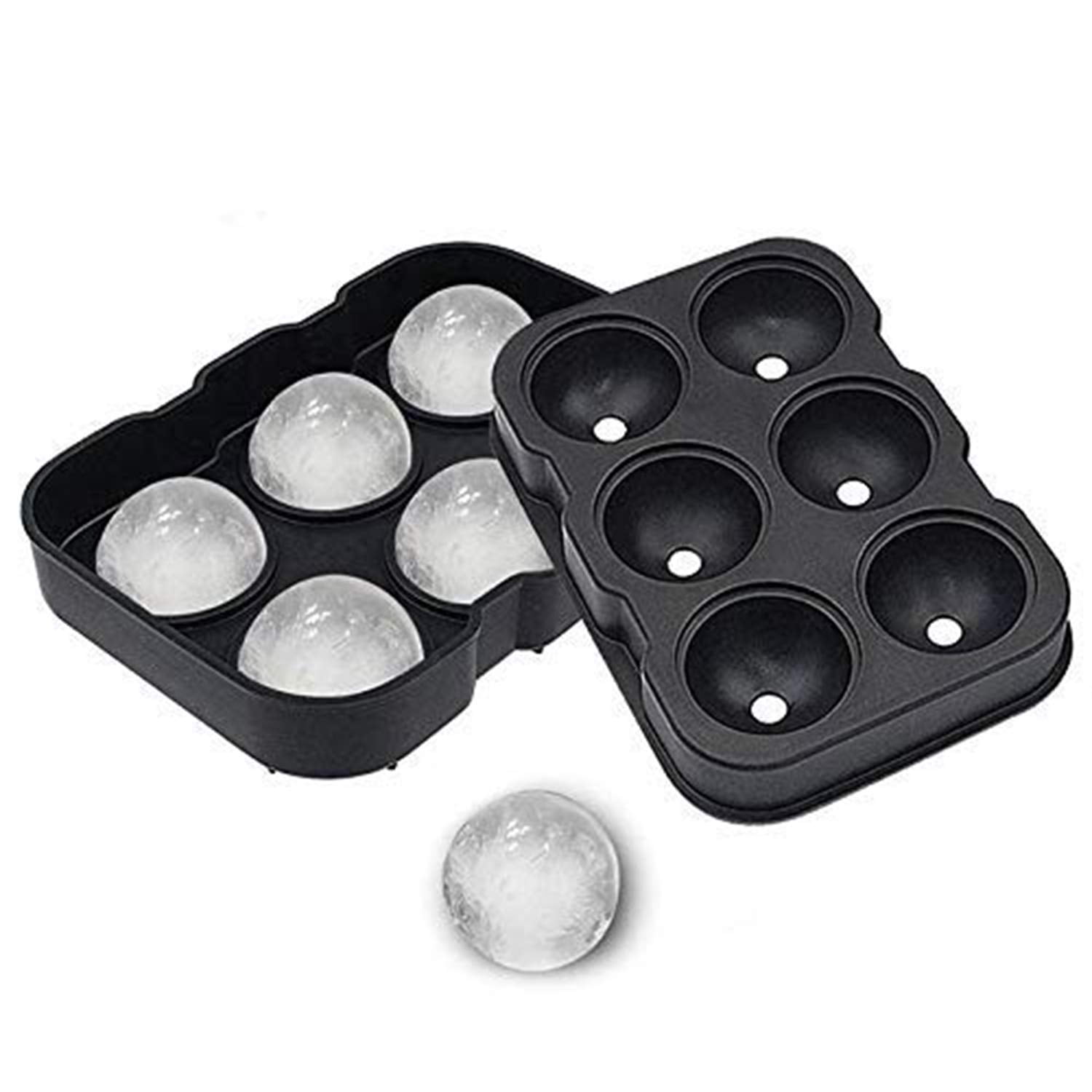 Shopping Mart Flexible Hot Silicone Spherical 6 Round Ball Ice Cube ...