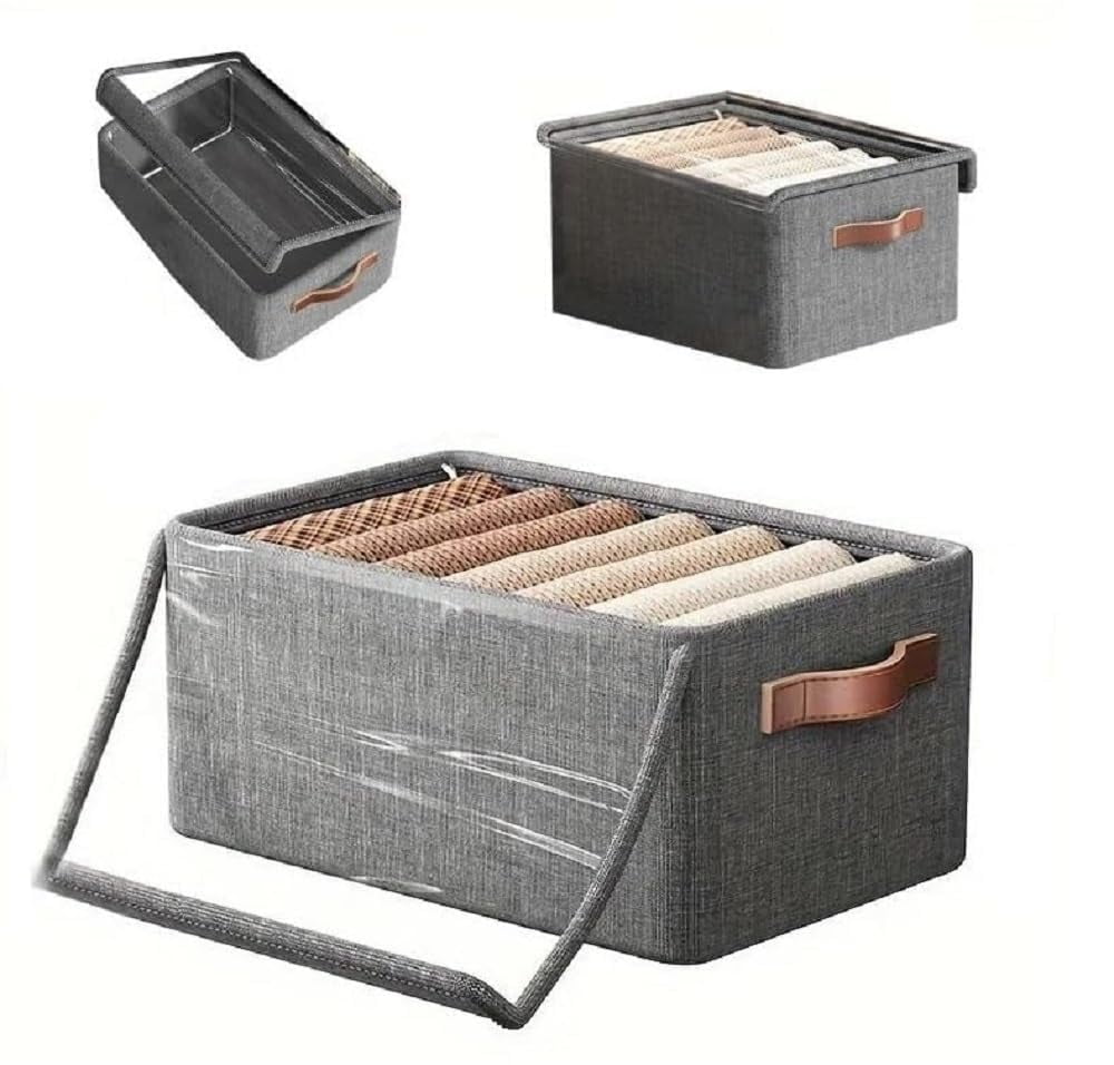 Shopping Mart Storage Baskets for Shelves with Lids Covered Folding ...