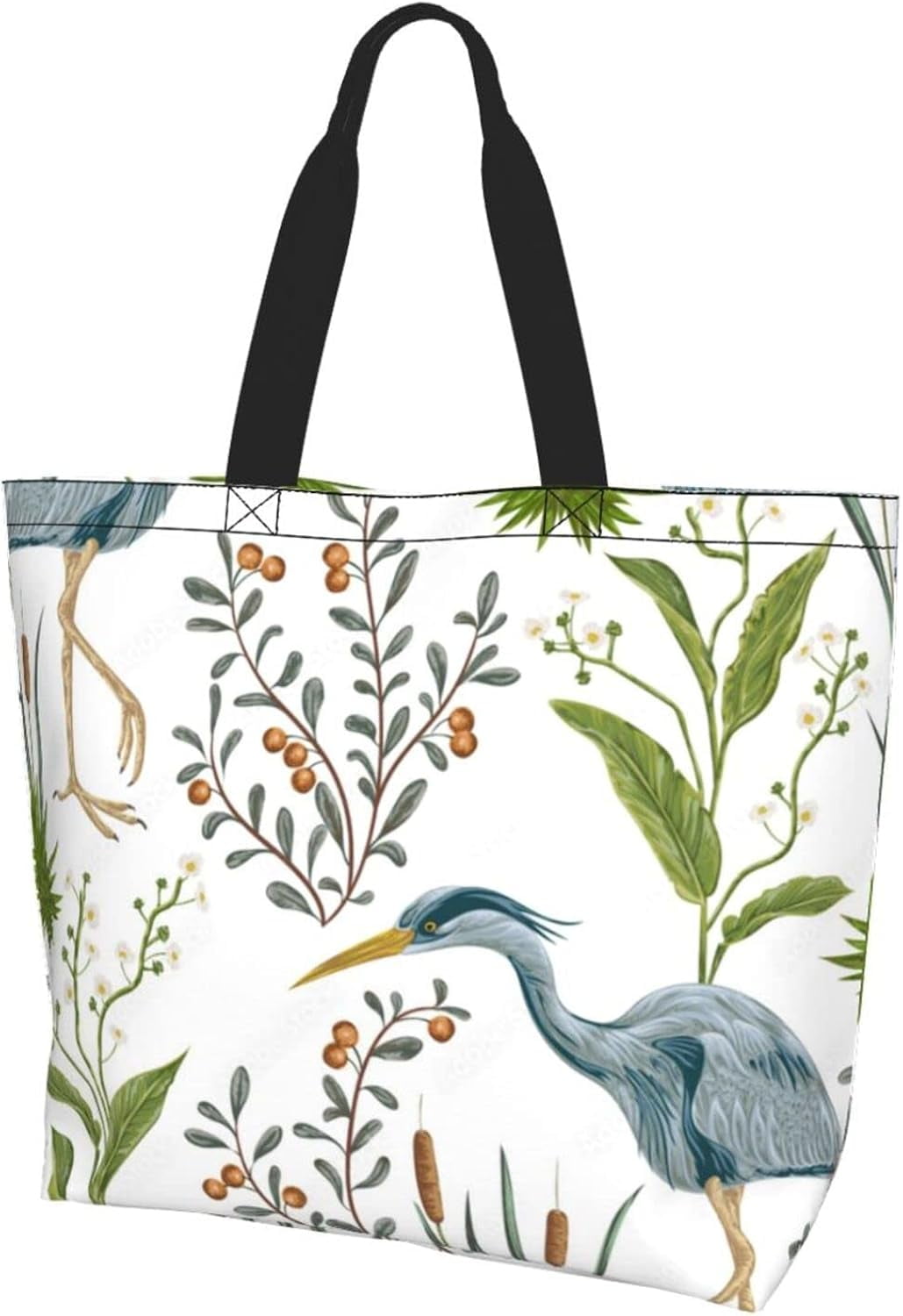 Shopping Shoulder Handbag Women'S Heron Bird Swamp Plants Hobo Bag ...