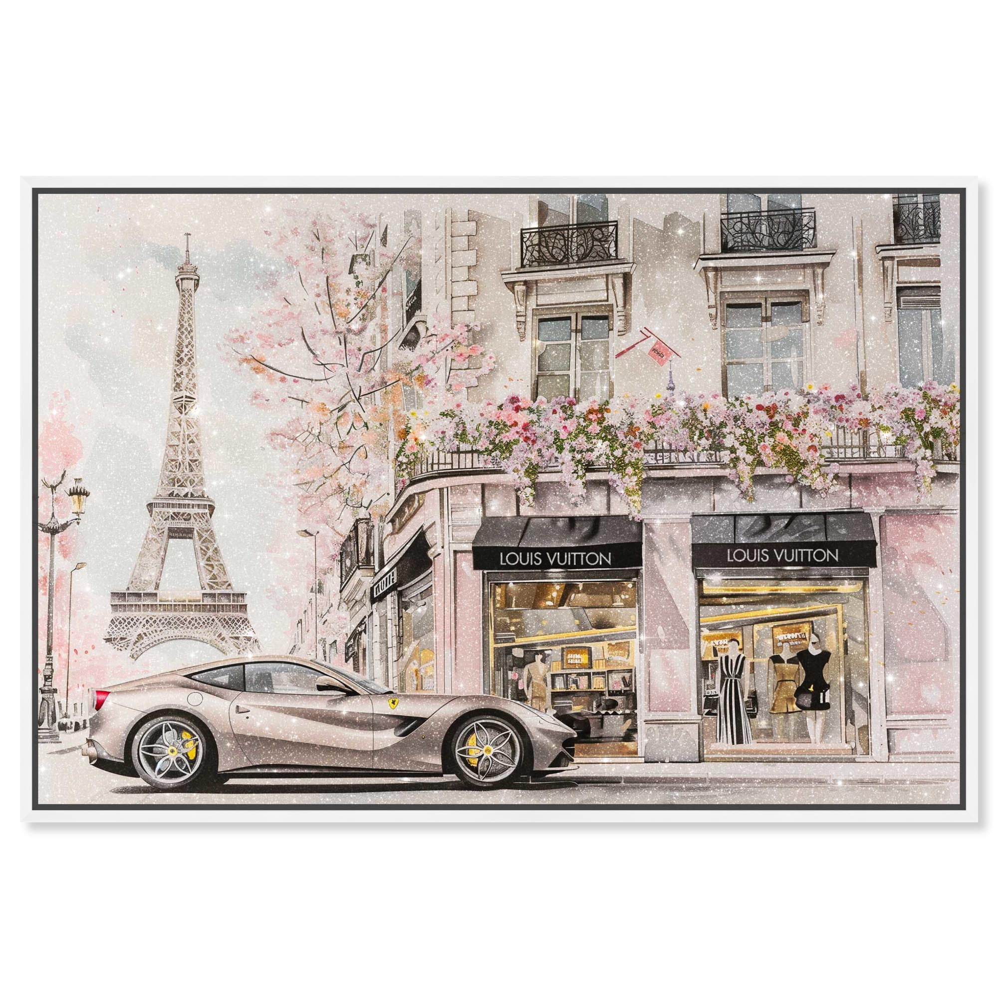 Shopping Spree Trip Paris Canvas Fashion Art Prints by Art Remedy ...