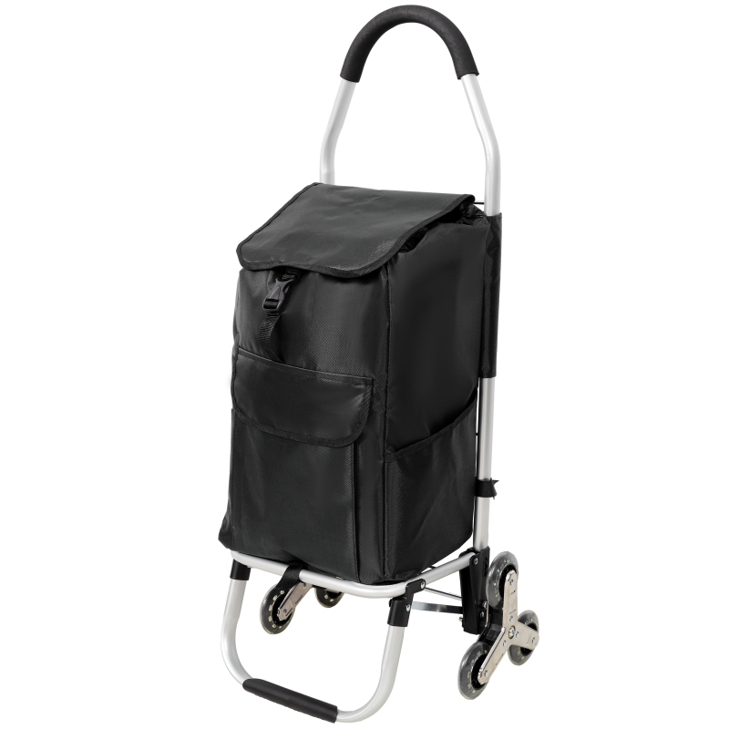 Shopping Stair Trolley with Wheels,Trolley Black Foldable Shopping Cart ...