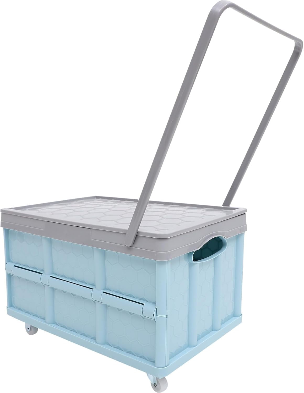 Shopping Storage Cart With Wheels:Cabilock Milk Crate Foldable Storage ...