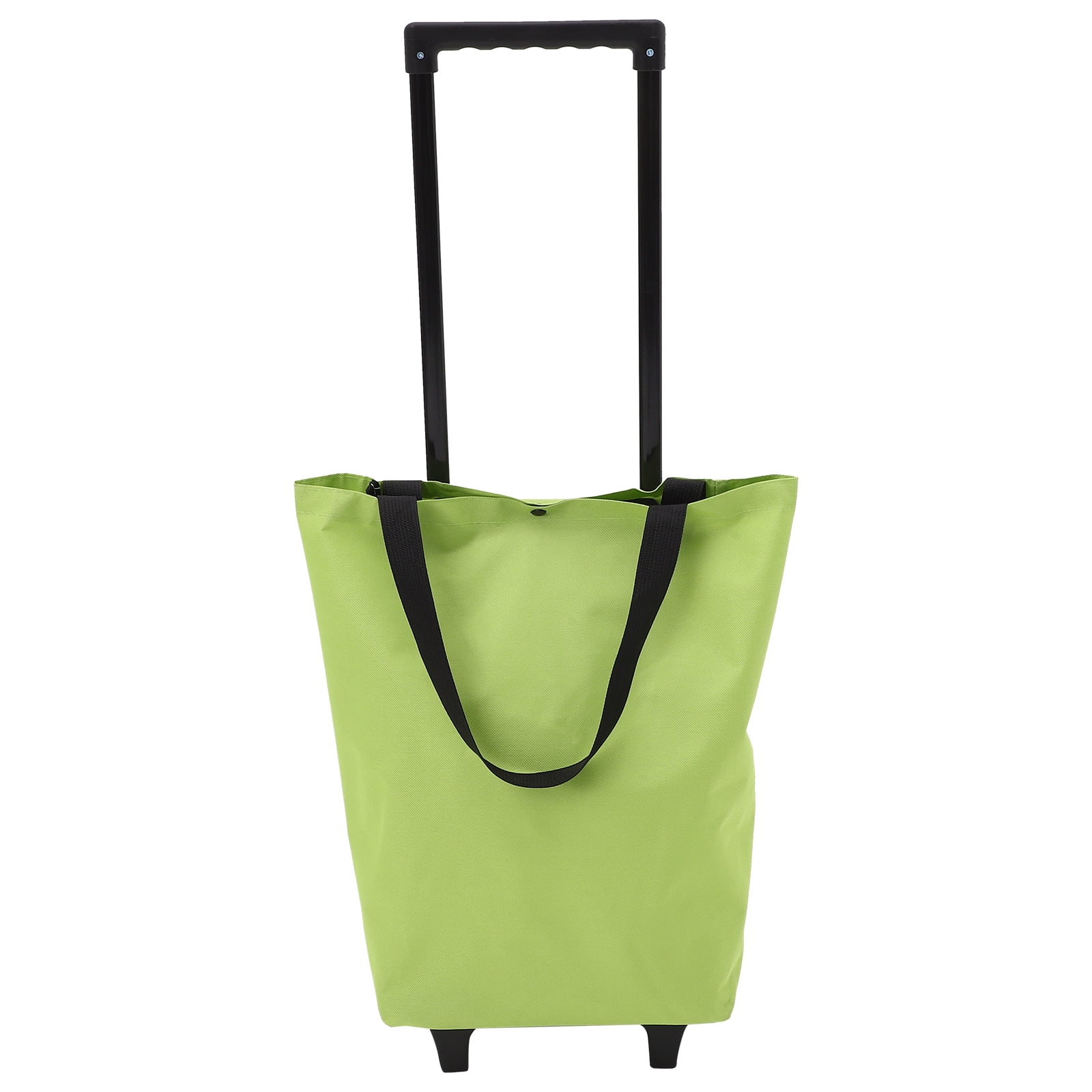 Shopping Trolley Tote Bag Pull Handle Wheeled Tote Bag Portable Foldable Shopping Cart with ...