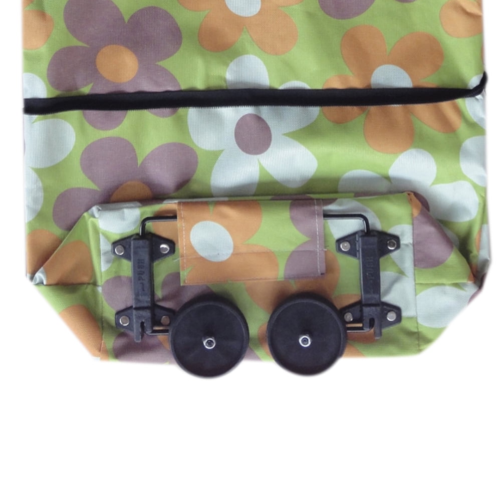 Shopping Trolley with Wheels Bag Portable Cart Bags Fold Pulley Wheeled ...