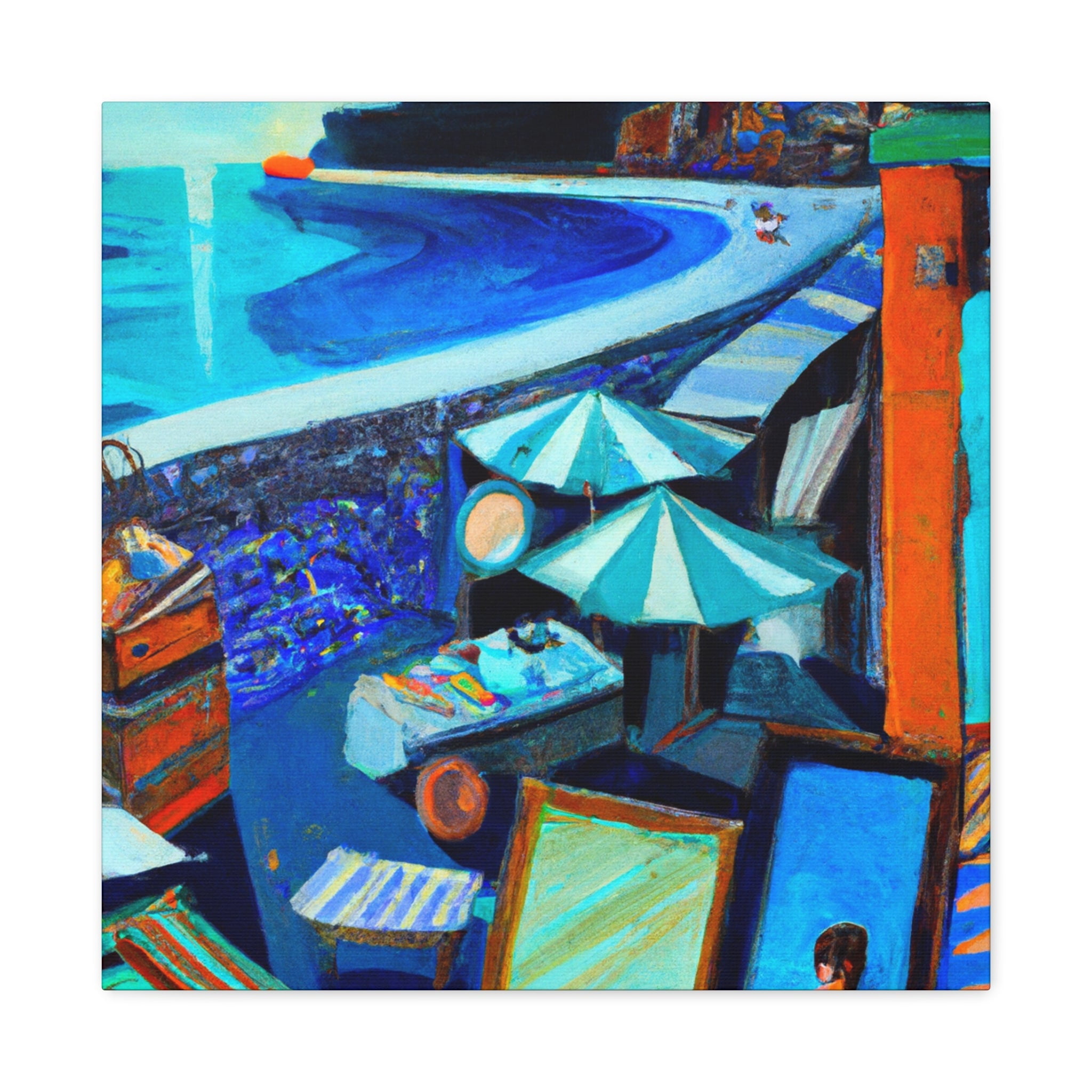 "Shops on Coastal Shores" - Canvas - Walmart.com