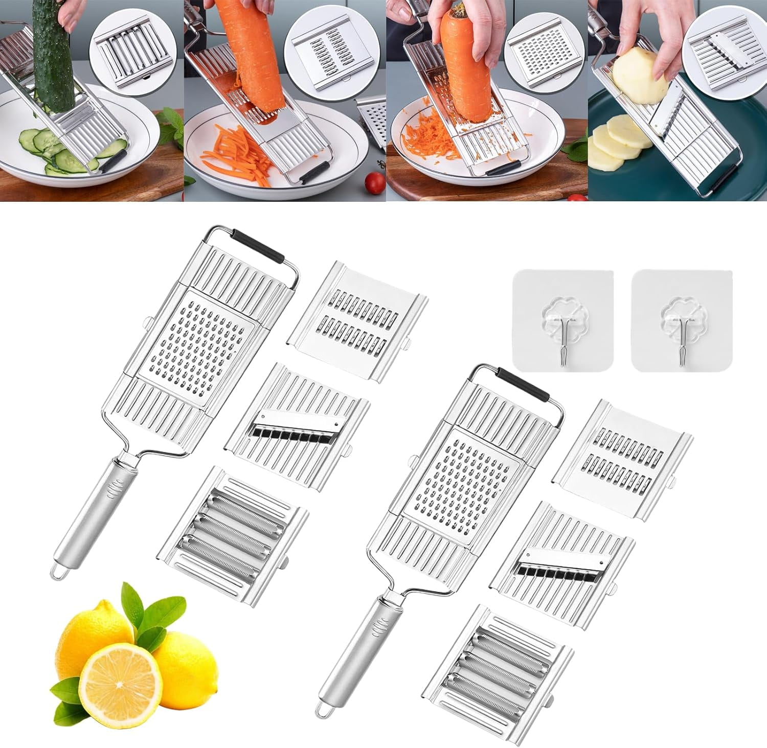 Shoptice Vegetable Slicer, Upgrade Multi Purpose Fruit & Vegetable ...