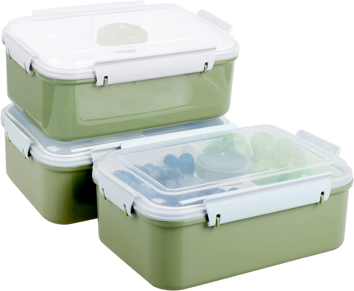 Shopwithgreen Set of 3 Salad Food Storage Container To Go, School ...