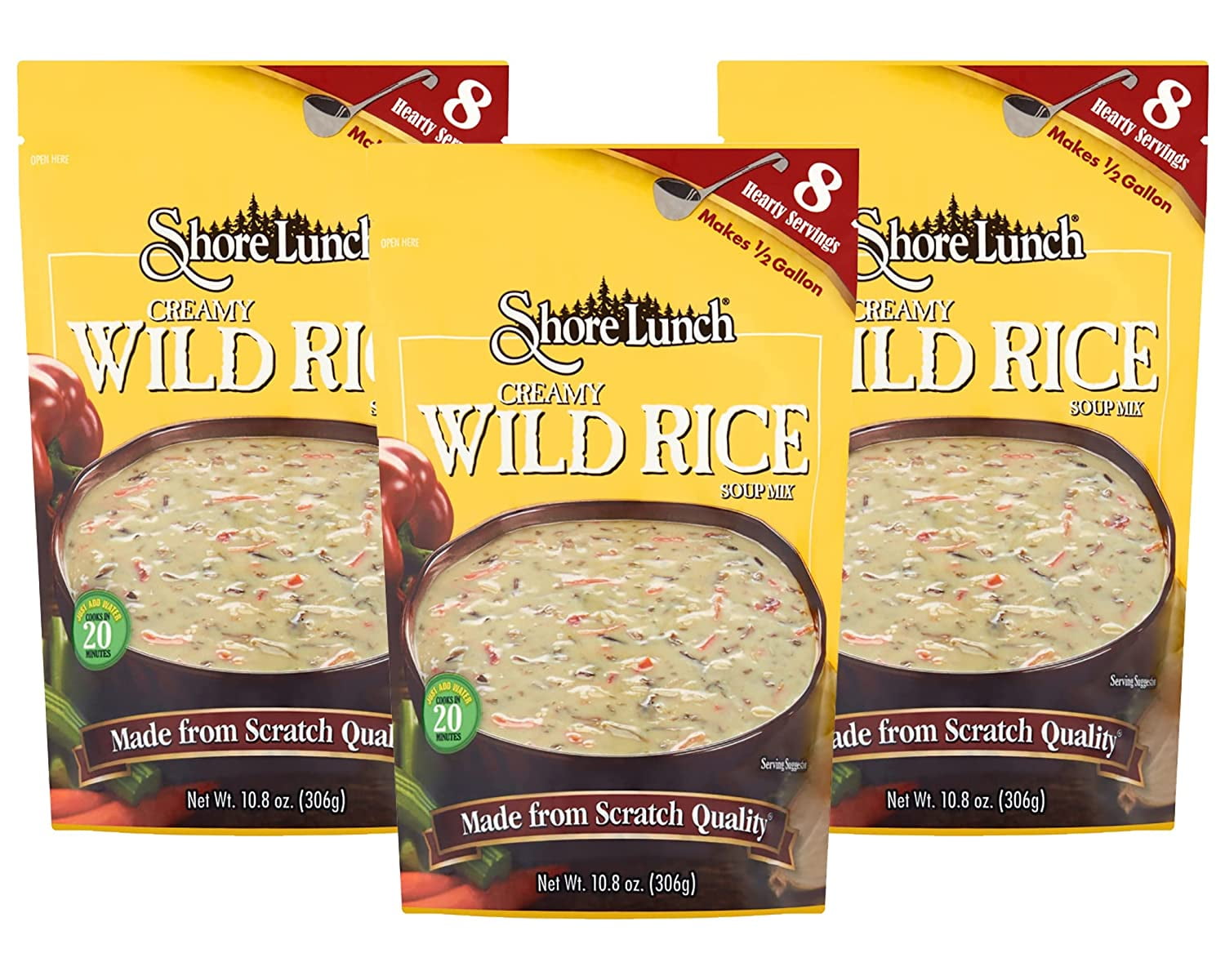 Shore Lunch Creamy Wild Rice Soup Mix, Made with Blends of White & Wild ...