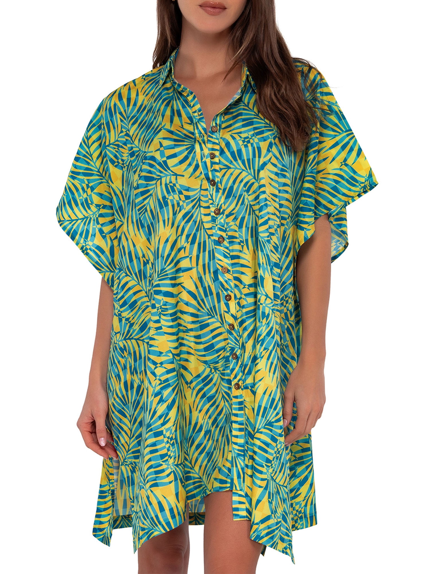 Shore Thing Tunic Cover-Up Swimsuit - Walmart.com