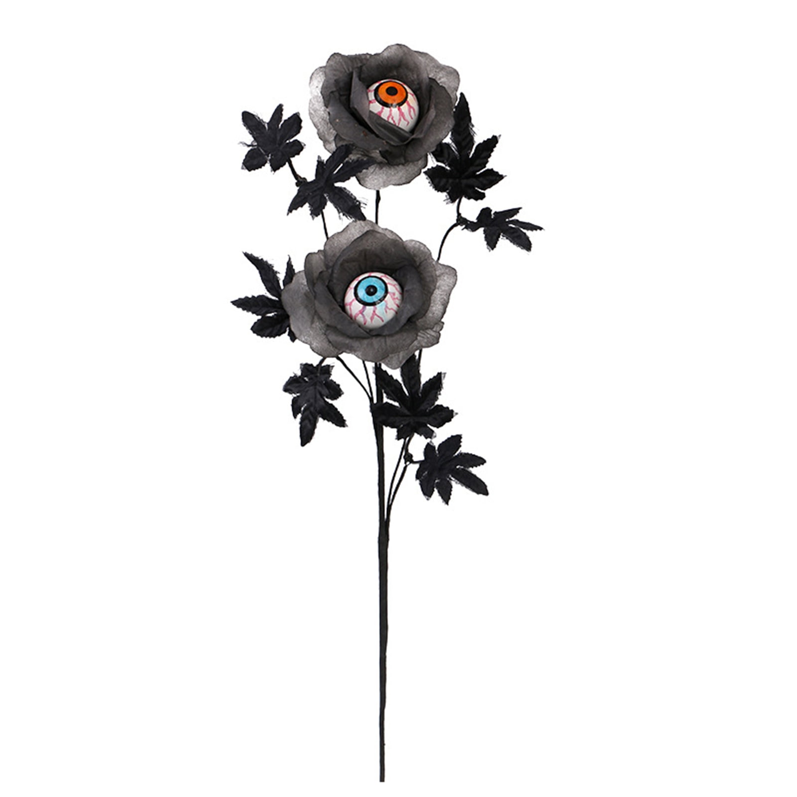 Shoreew 1/2/3Pcs Halloween Artificial Eyeball Flower with Black Maple ...