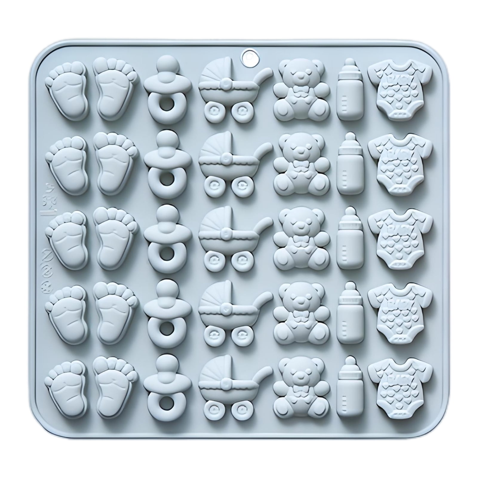 Shoreew 1/2Pcs Silicone Baby Shower Mold Baby Feet Mold Baby Bottle ...