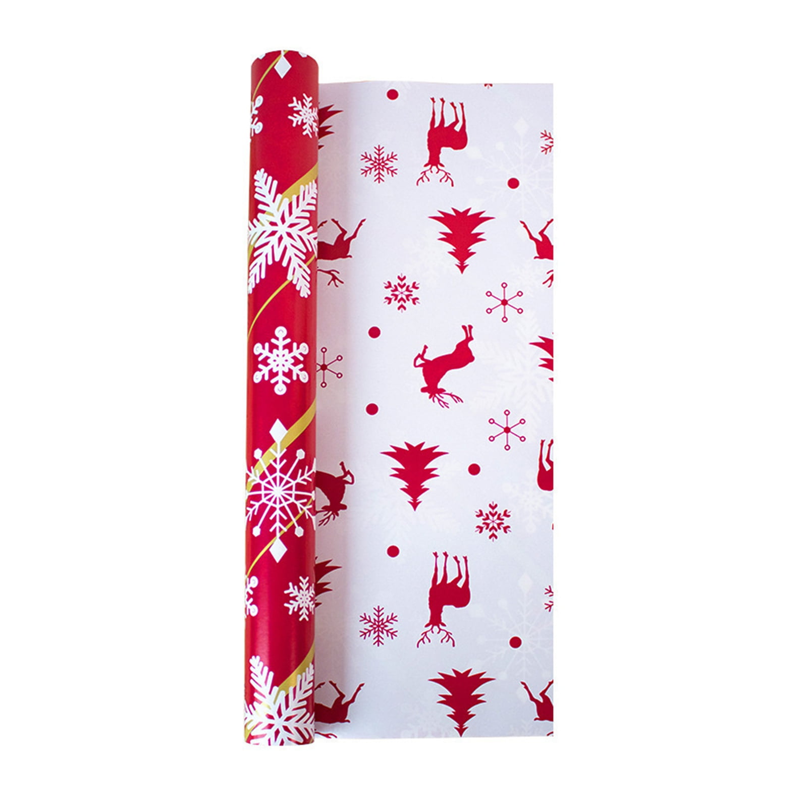 Shoreew 1 Rolls Double-Sided Christmas Gift Wrap Paper Large Wrapping ...