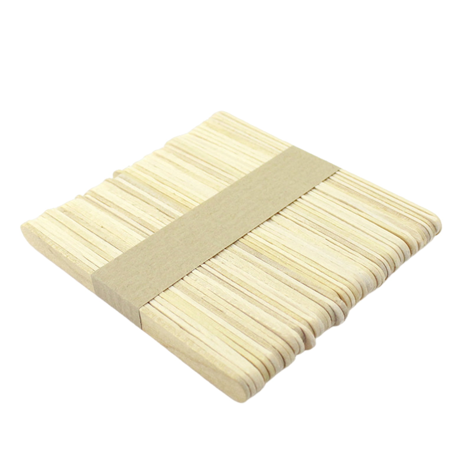 Shoreew 100Pcs Ice Cream Sticks Popsicle Sticks Round Edge Design ...
