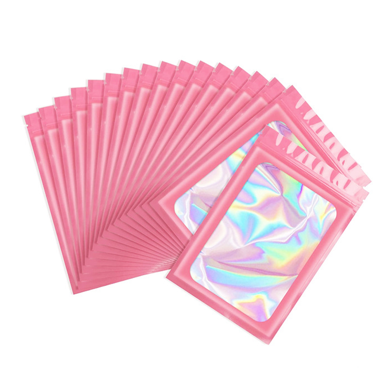 Shoreew 100Pcs Self-sealing Bags Multipurpose Portable Holographic ...