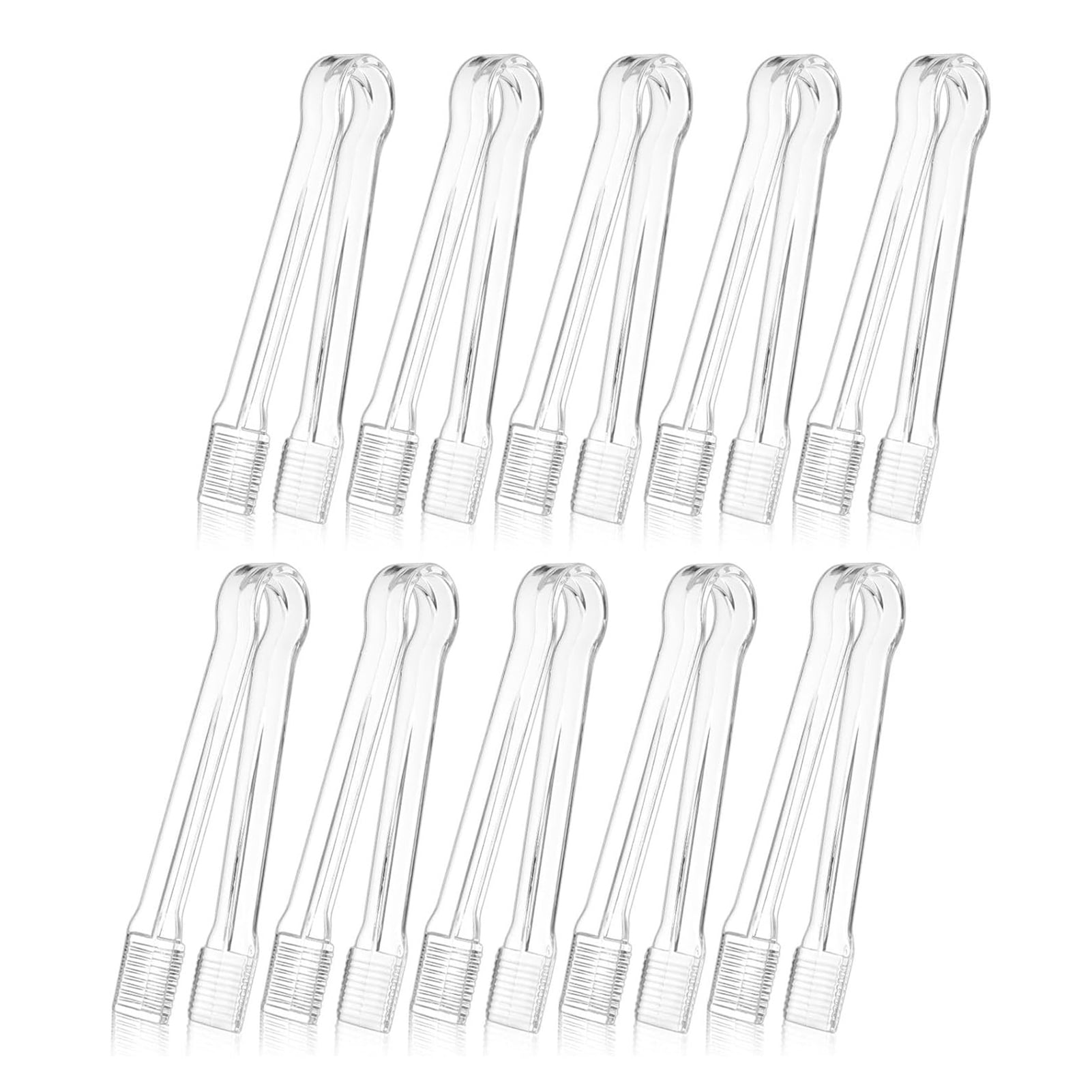 Shoreew 10Pcs Acrylic Serving Tongs Clear Disposable Kitchen Utensils ...