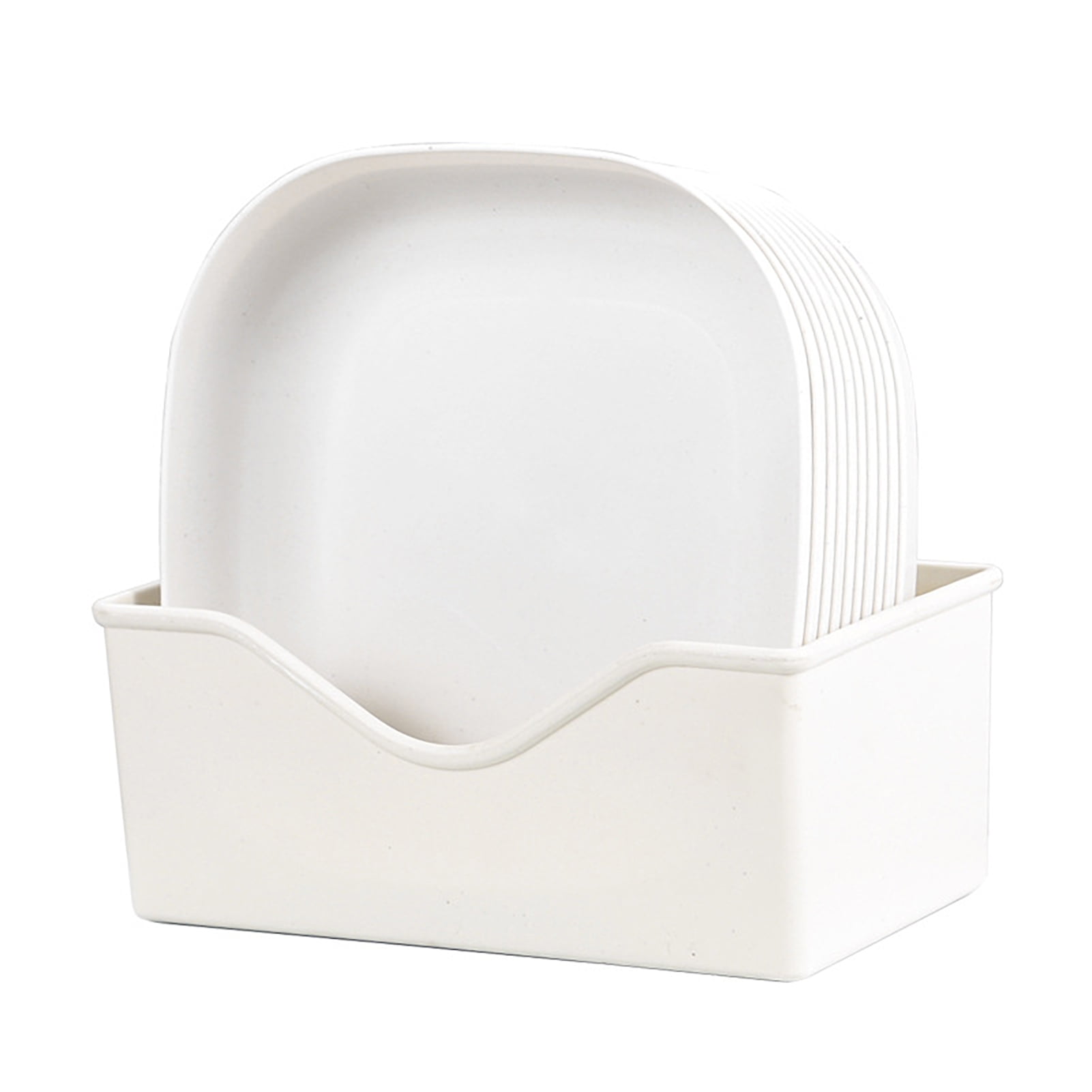 Shoreew 10Pcs Bone Spitting Plate with Base Dried Square Fruit Snack ...