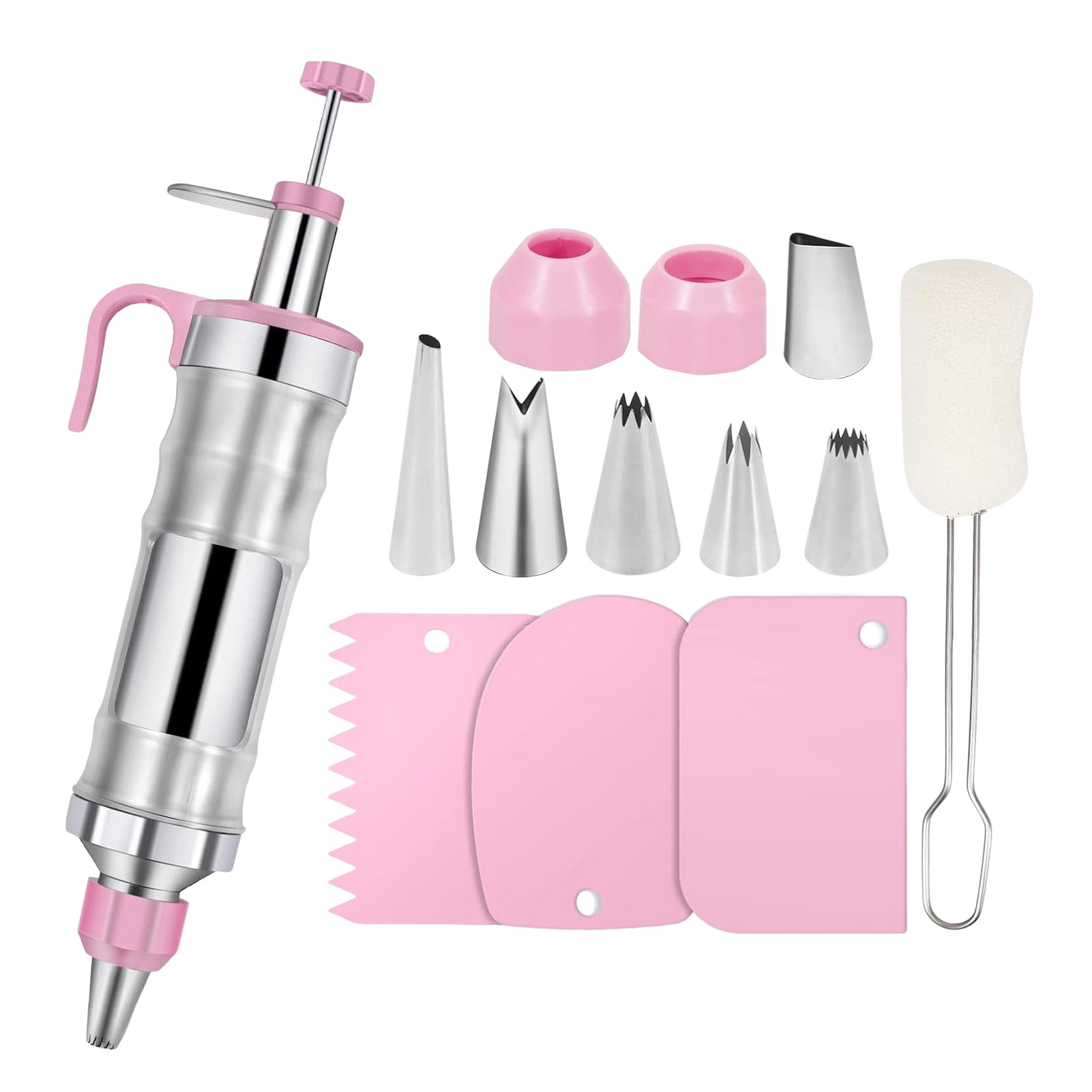 Shoreew 13Pcs Stainless Steel Cake Decorating Kit Cookie Maker Machine ...