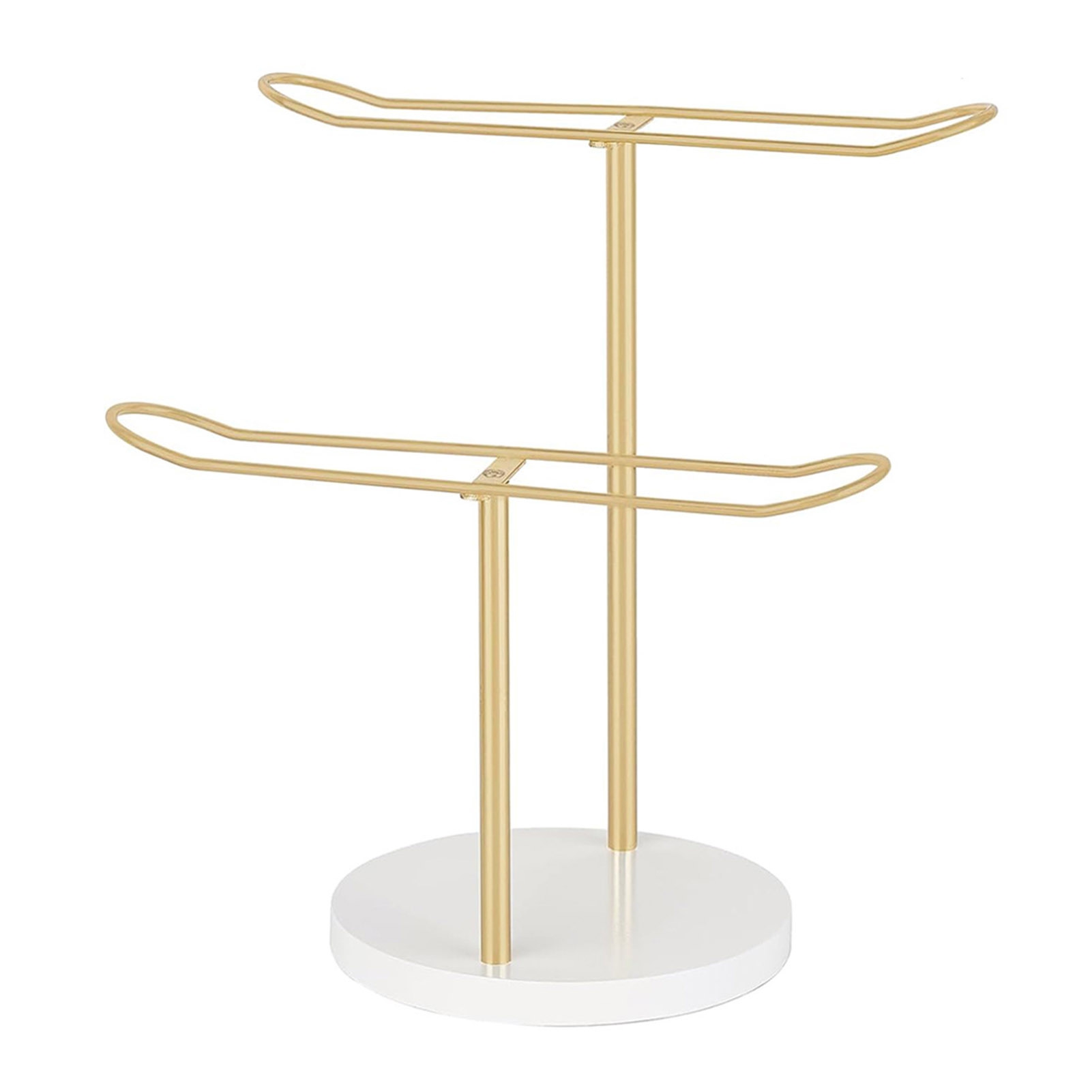 Shoreew 2-Tier Headband Holder Organizer T-shaped Metal Holder with ...