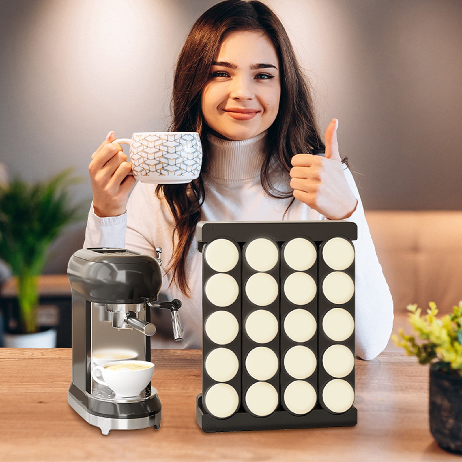 Shoreew 20-Slot Single-Serve Coffee Organizer - Compact Capsule Storage ...
