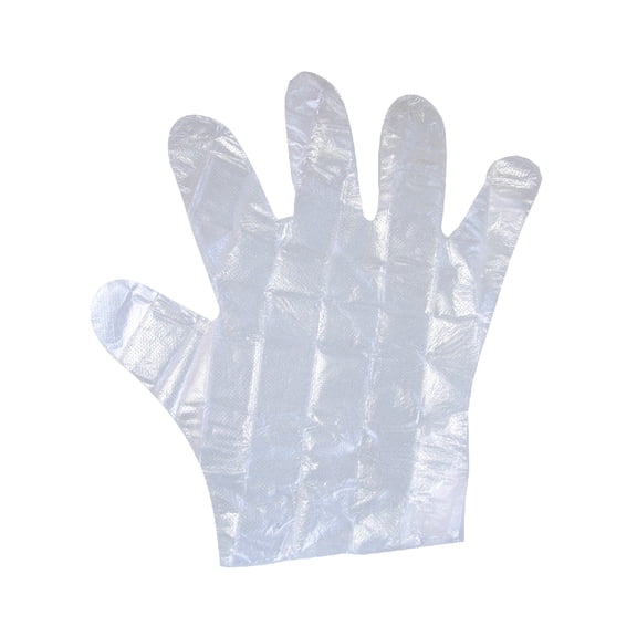 Baumgartens Plastic Disposable Economy Medium-Weight Gloves, Medium ...