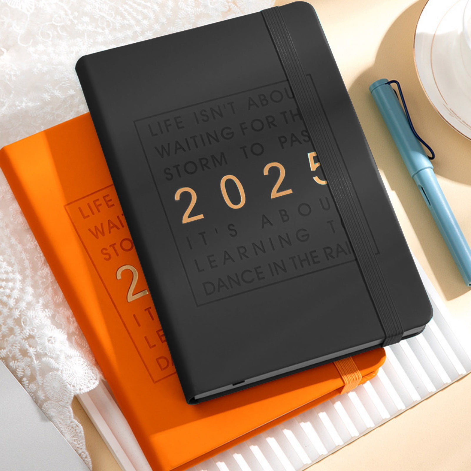 Shoreew 2025 A5 Planner with Fabric Cover – Monthly Calendar, Habit ...