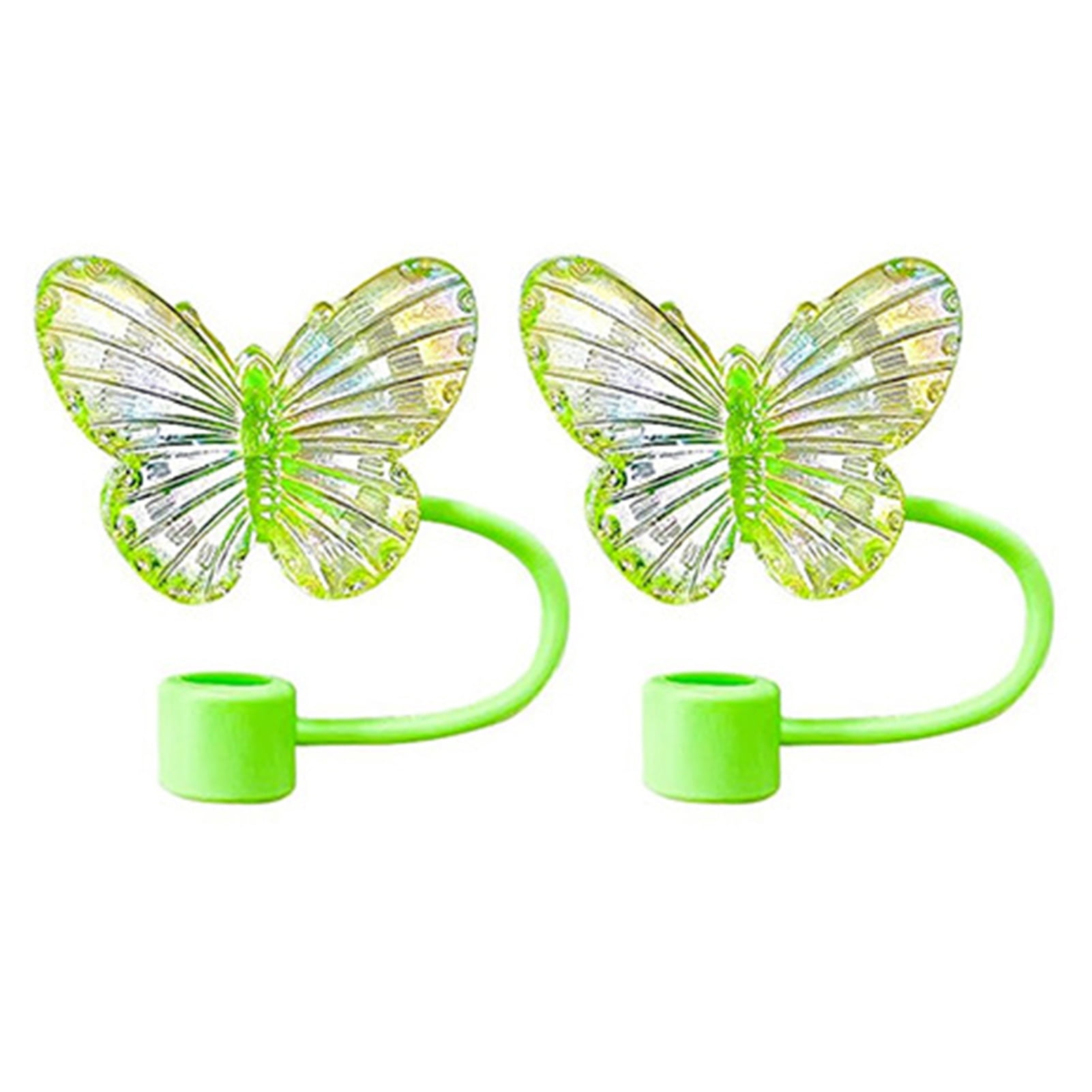 Shoreew 2Pcs Butterfly Straw Covers 10mm Straw Topper for 30/40 Oz ...