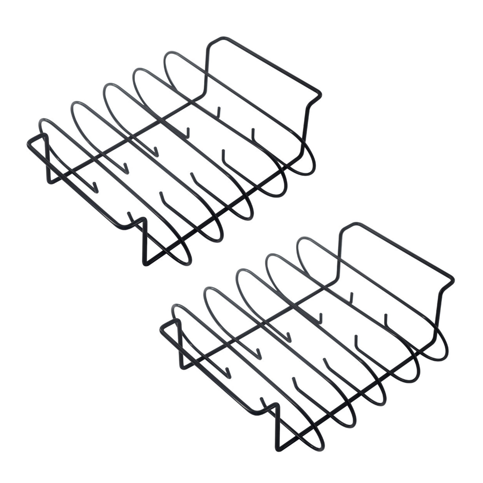 Shoreew 2Pcs Stainless Steel Rib Rack for Grilling Nonstick BBQ Stand ...