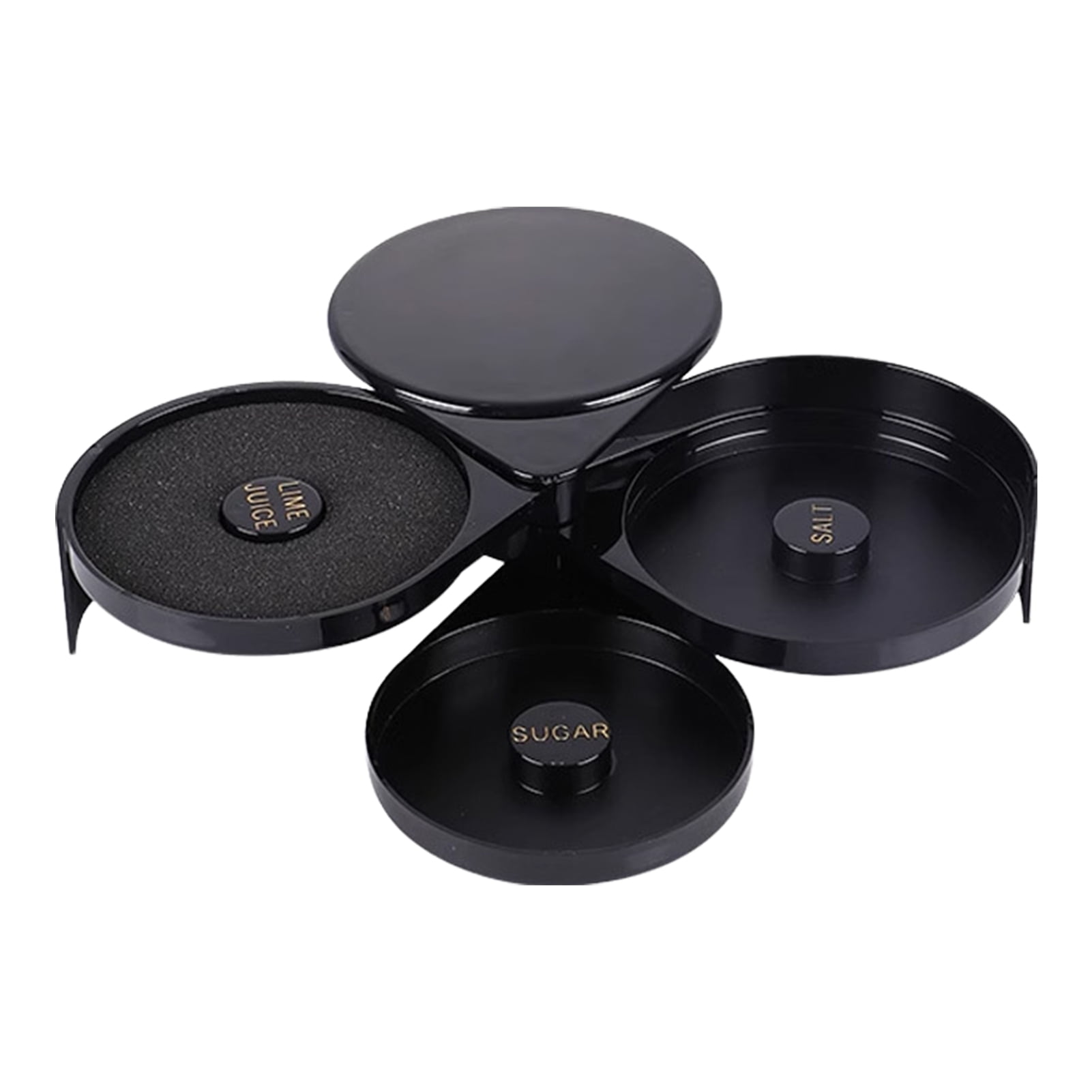 Shoreew 3 Tier Bar Glass Rimmer Salt And Sugar Rimmer Seasoning Box ...