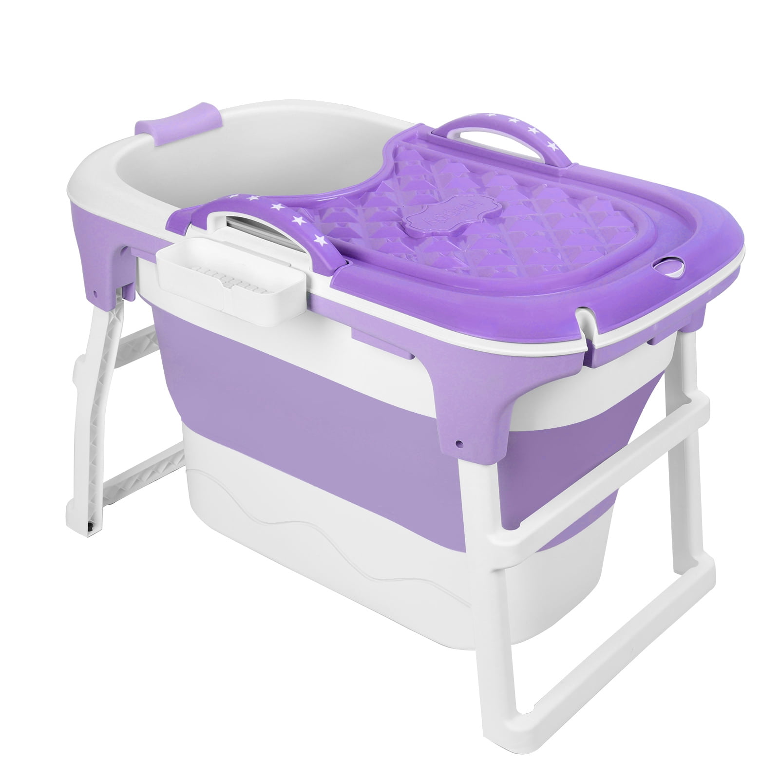 Shoreew 39" Portable Folding Bathtub with Ergonomic Seat & Massage ...