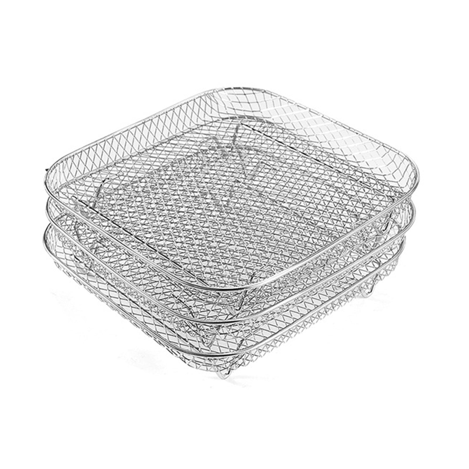 Shoreew 3Pcs Air Fryer Rack Stackable Dehydrator Racks Stainless Steel ...