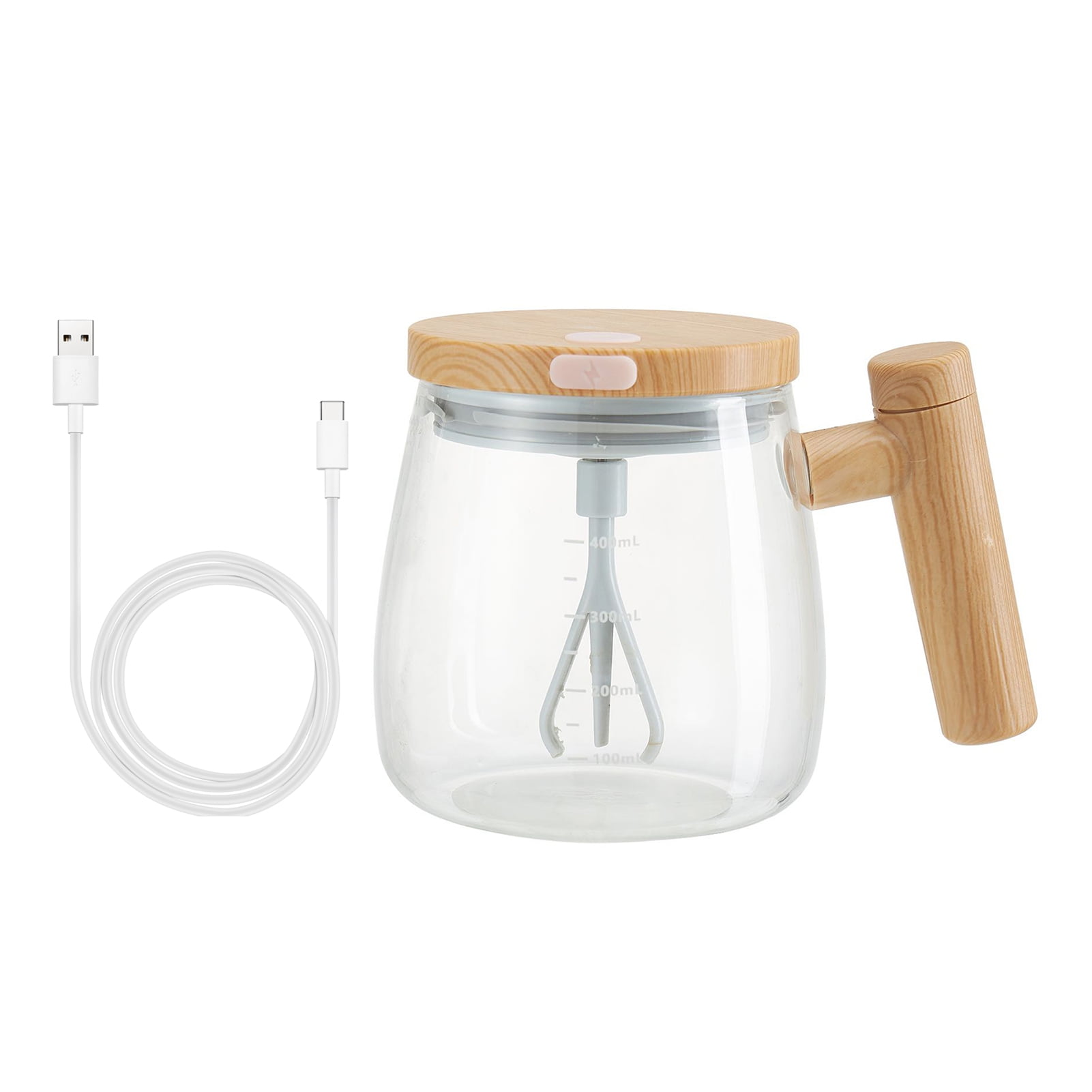 Shoreew 400ml Electric Mixing Cup Self Stirring Coffee Mug with Scale ...