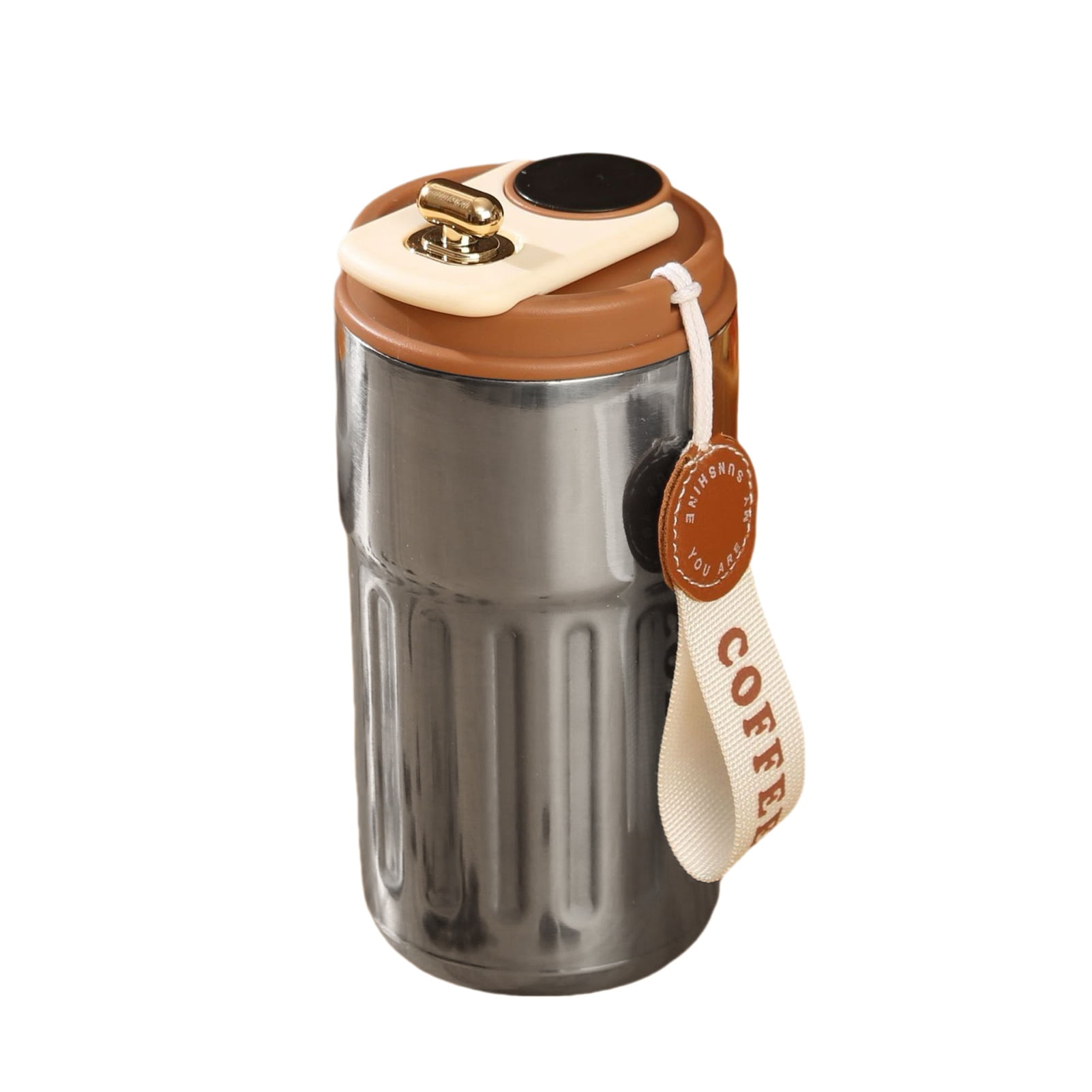 Shoreew 450ml Smart Coffee Vacuum Cup with Temperature Display Leak-Proof Lid Insulated ...