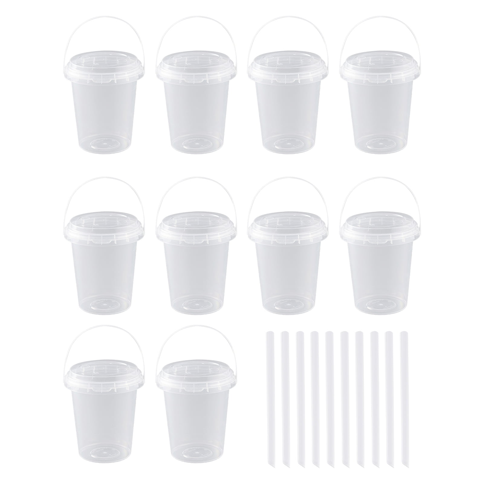 Shoreew 5/10/15/20Pcs Disposable Cups with Lids And Straws Large 700ml ...