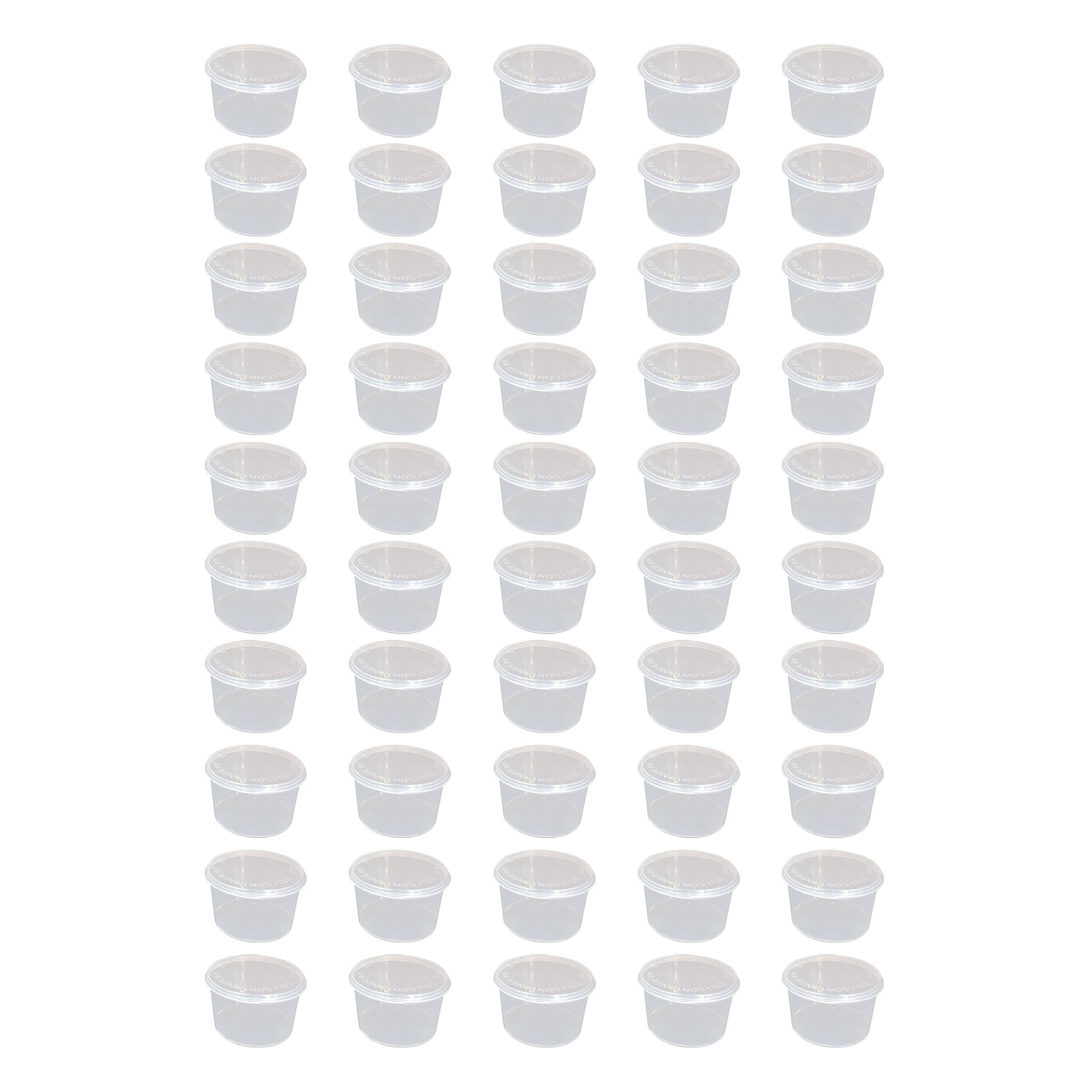 Shoreew 50Pcs Condiment Container with Lids Double Compartment Snack ...