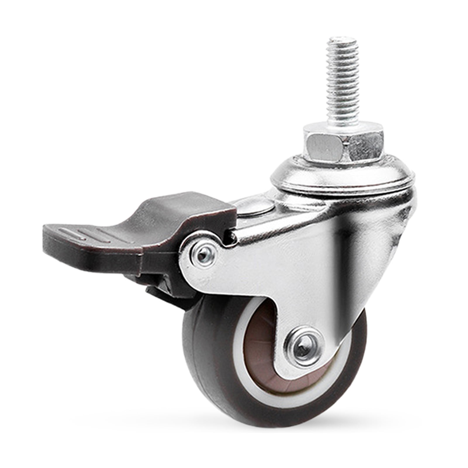Shoreew 5Pcs 1.5"/2" Stem Swivel Casters M8 x 15mm Threaded Stem Wheel ...
