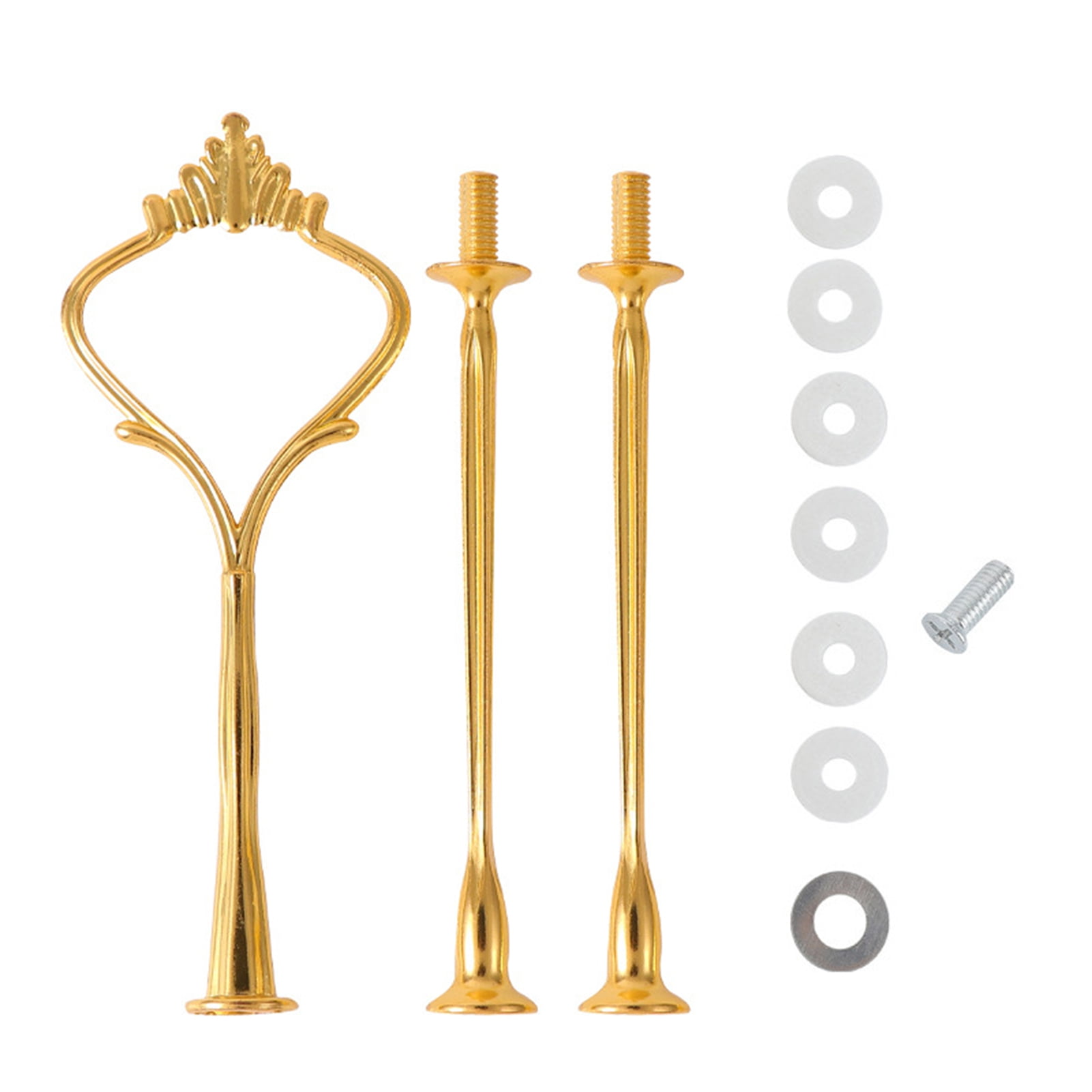 Shoreew 6 Sets Cake Stand Rods 3-Layer Metal Holder Heart-Shaped Design ...