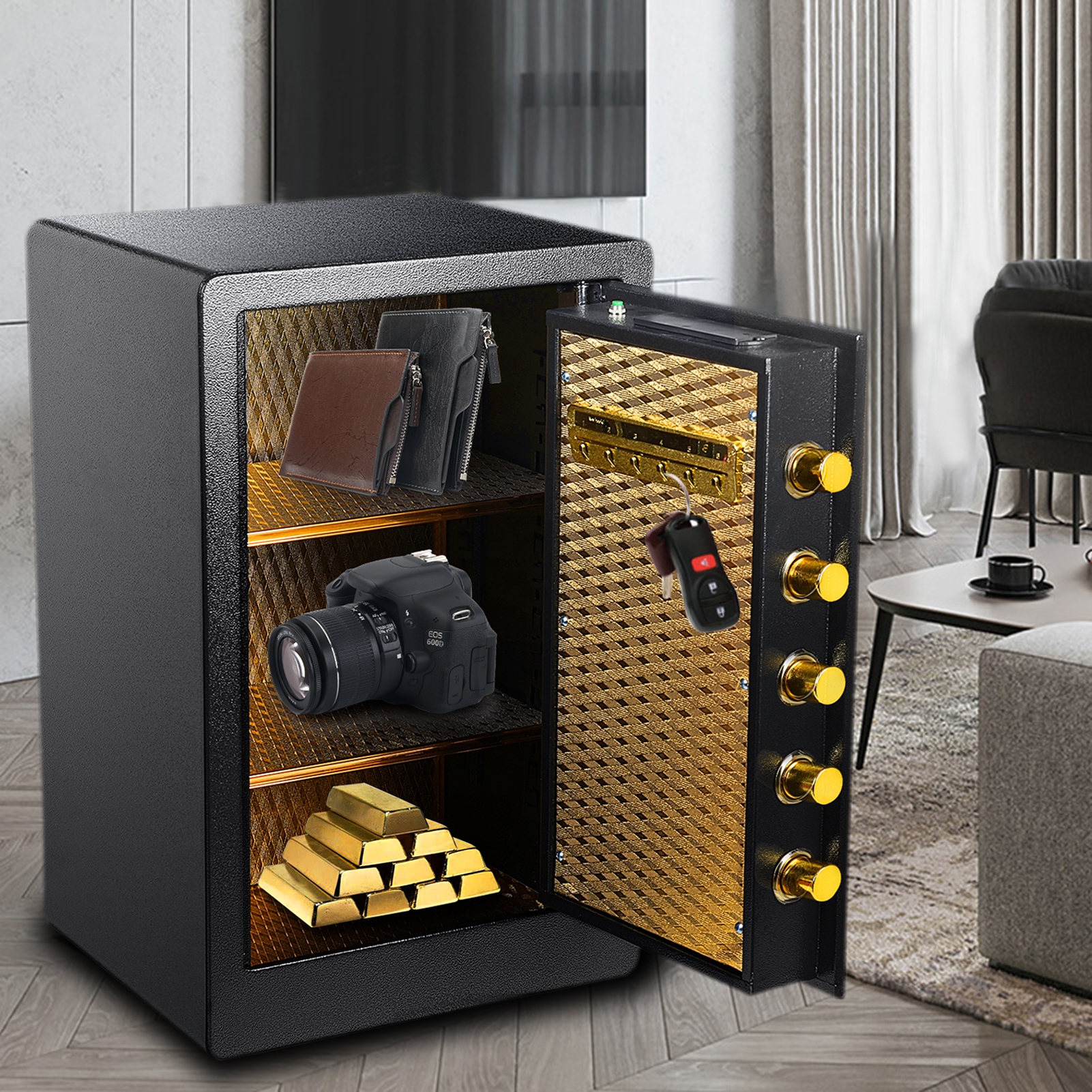 Shoreew 60cm Large Home Safe, Anti-theft Fireproof Safe, Home Document ...