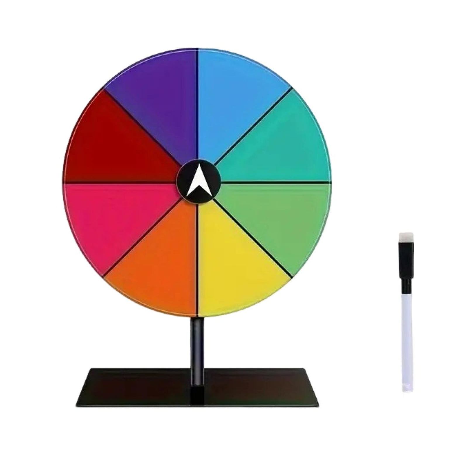 Shoreew 7.9-Inch Acrylic Rainbow Prize Wheel – 8-Color Dry Erase ...