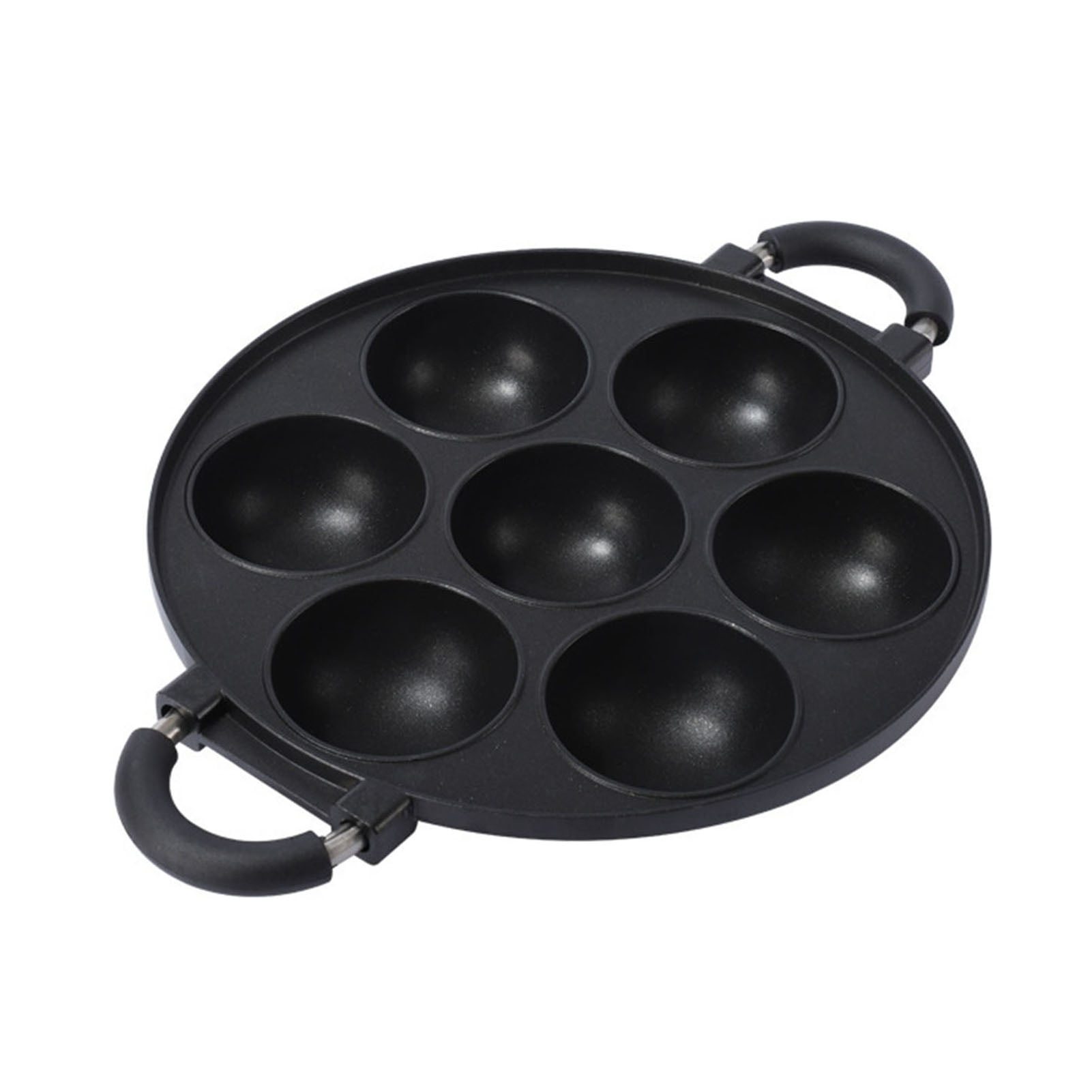 Shoreew 7 Hole Cooking Cake Pan Smooth Omelette Pan Non-Stick Frying ...