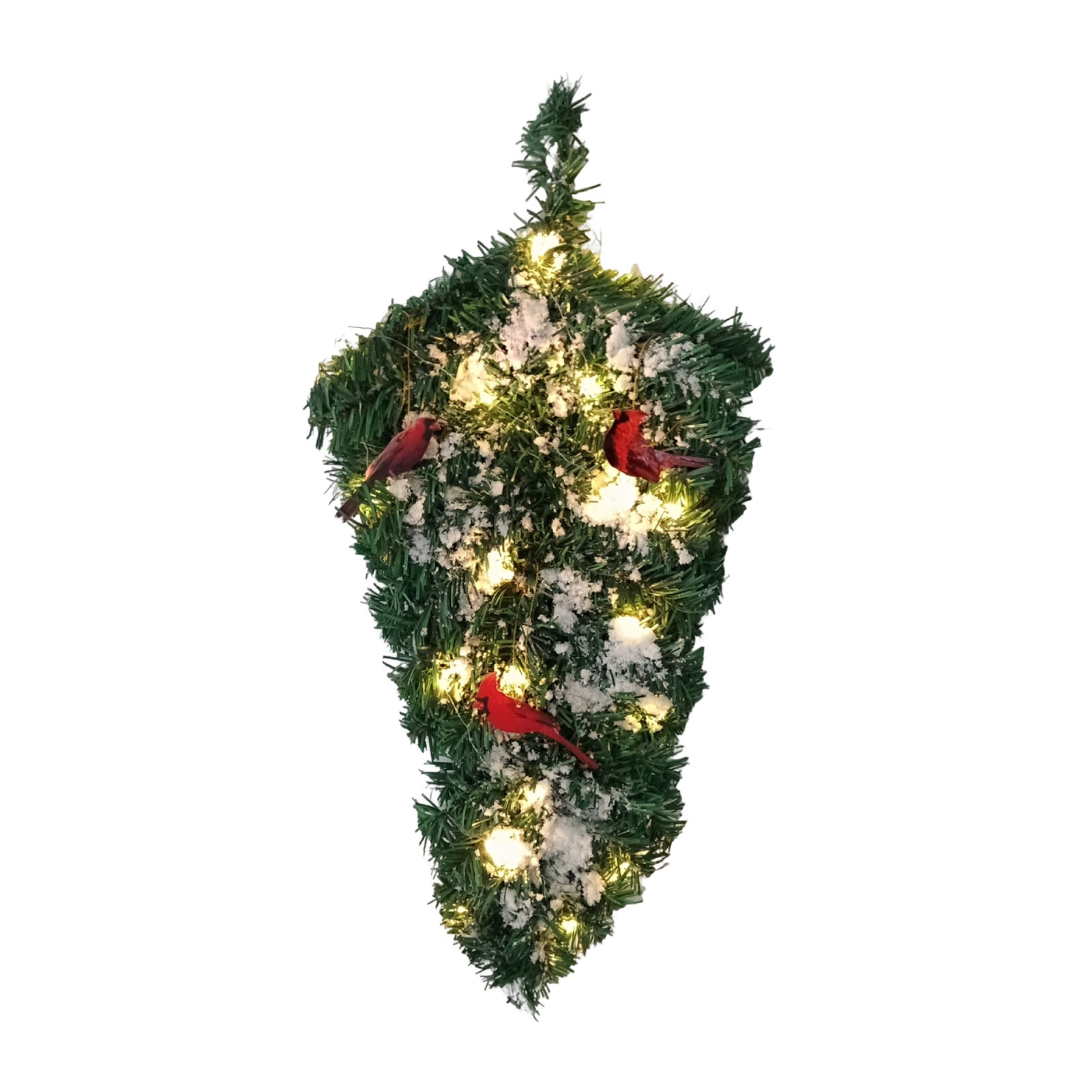 Shoreew Artificial Christmas Teardrop Swag 20" Faux Pine Greenery ...
