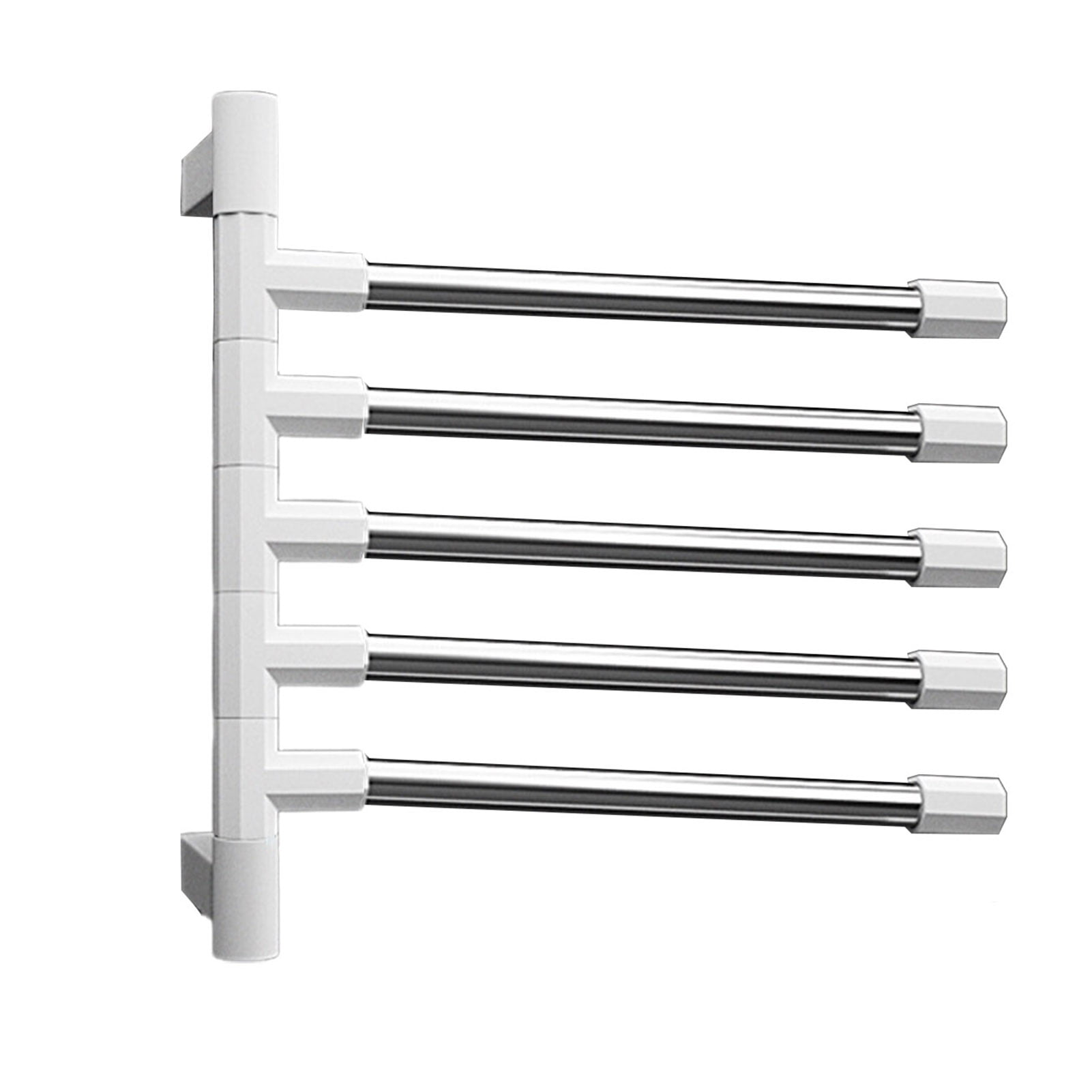 Shoreew Bathroom Towel Rack with 180-Degree Rotating Bar Punch-free ...