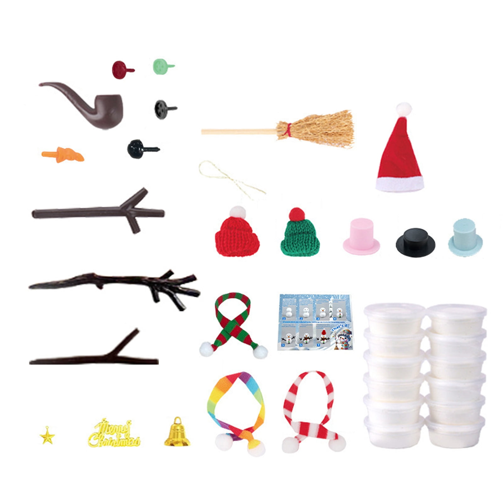 Shoreew Build A Snowman Kit Air Dry Clay Snowman Christmas Crafts for ...