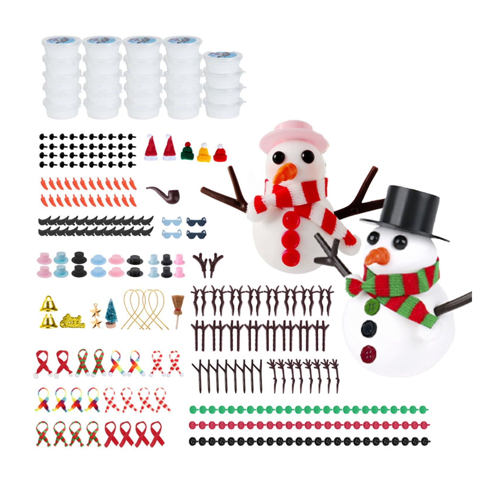 Shoreew Build A Snowman Kit Air Dry Clay Snowman Christmas Crafts for ...
