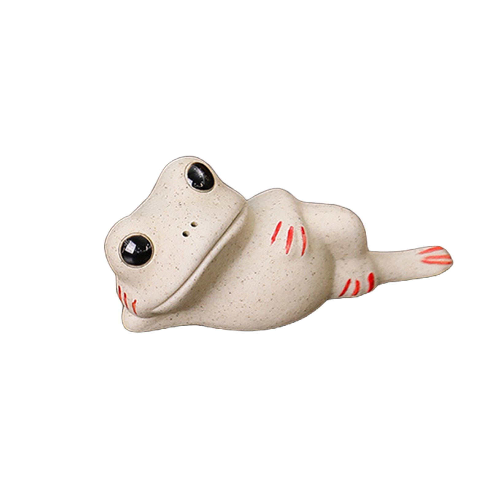Shoreew Ceramic Frog Tea Pet Lotus Leaf Design Mini Ceramics Frog ...