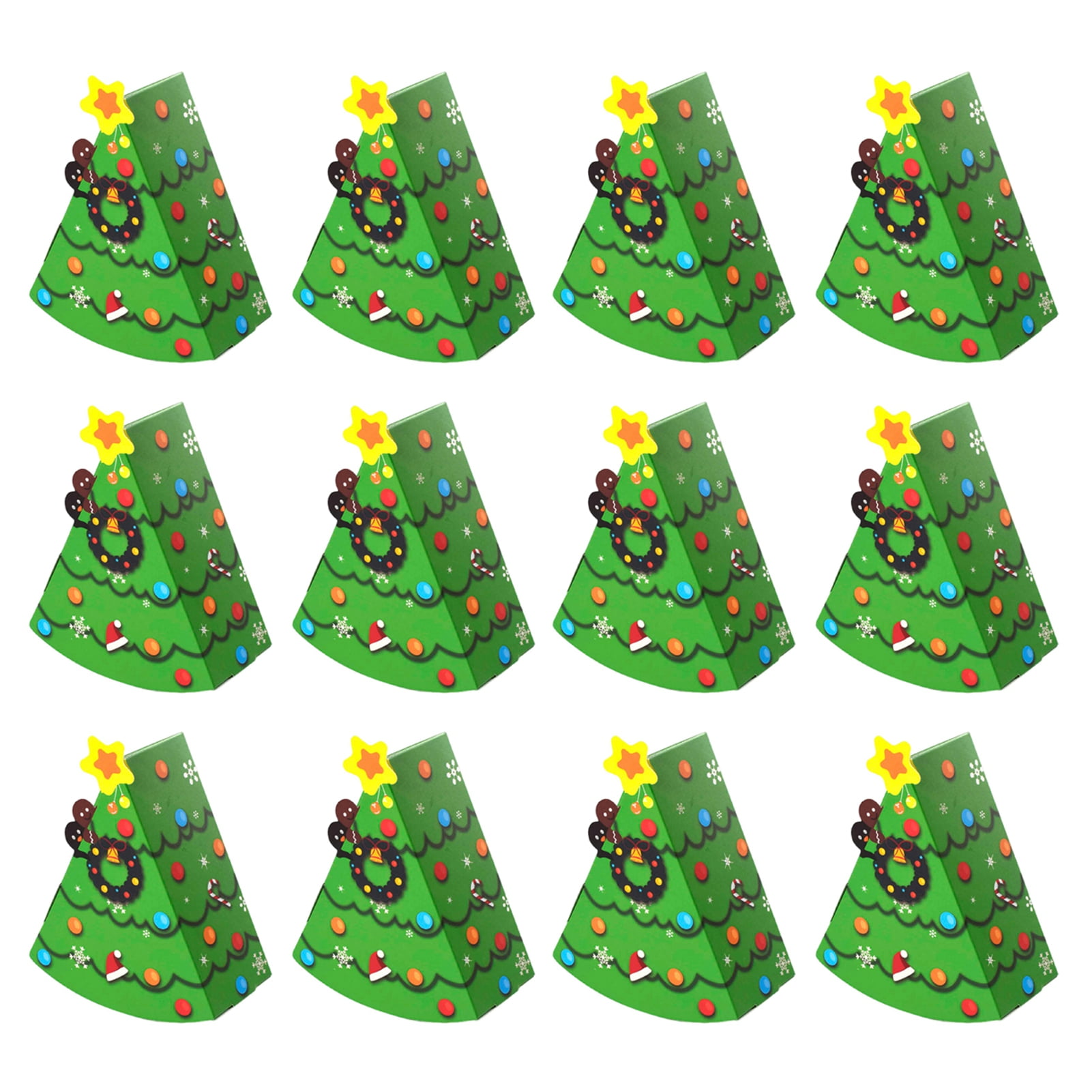 Shoreew Christmas Candy Boxes Tree Shaped Candy Packaging Box Small ...