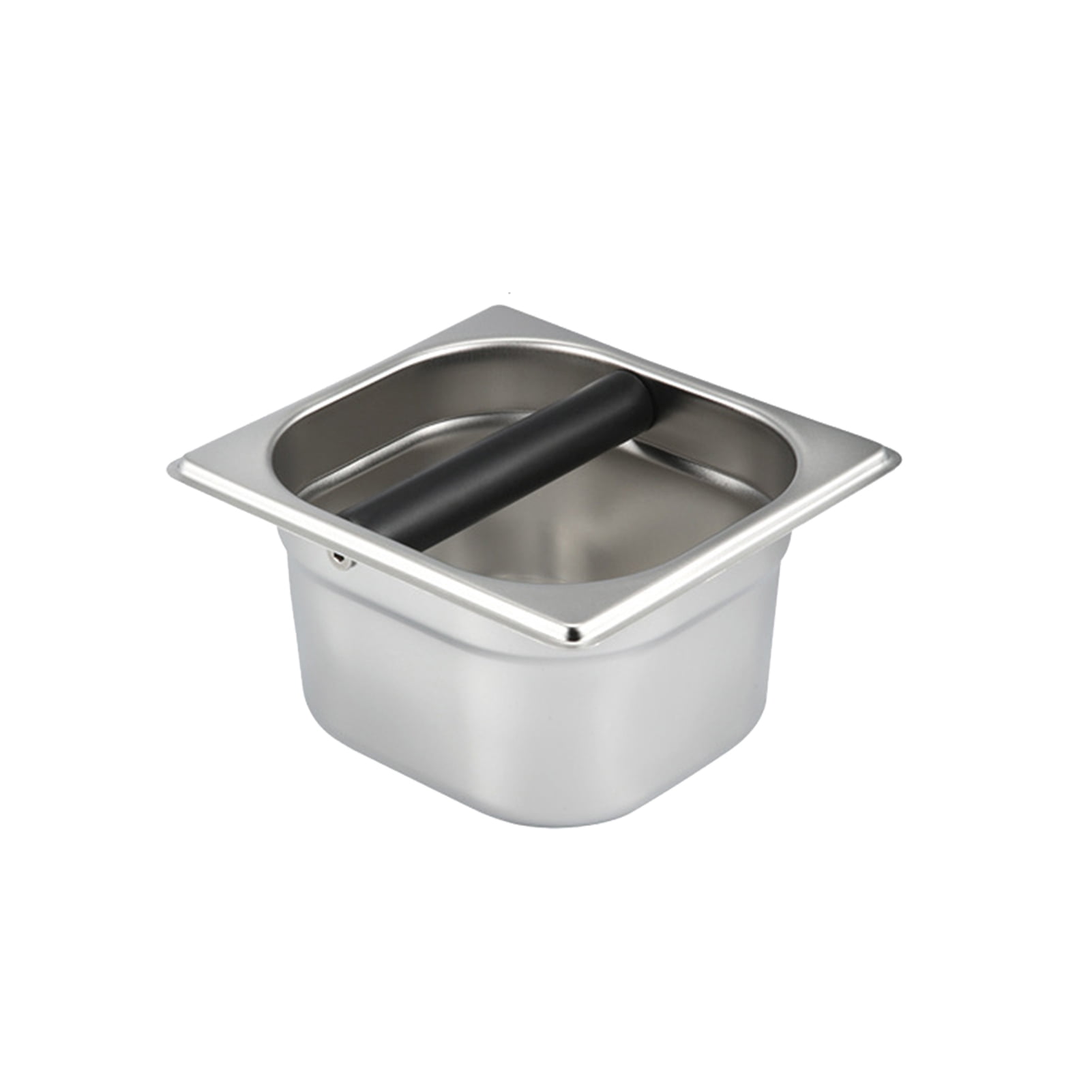 Shoreew Coffee Knock Box with Rubber Bar Stainless Steel Espresso Dump ...